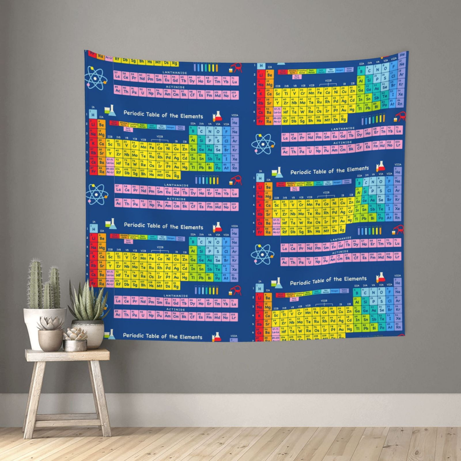 Tapestry Periodic Table Elements Backdrop Tapestry Wall Haning For ...