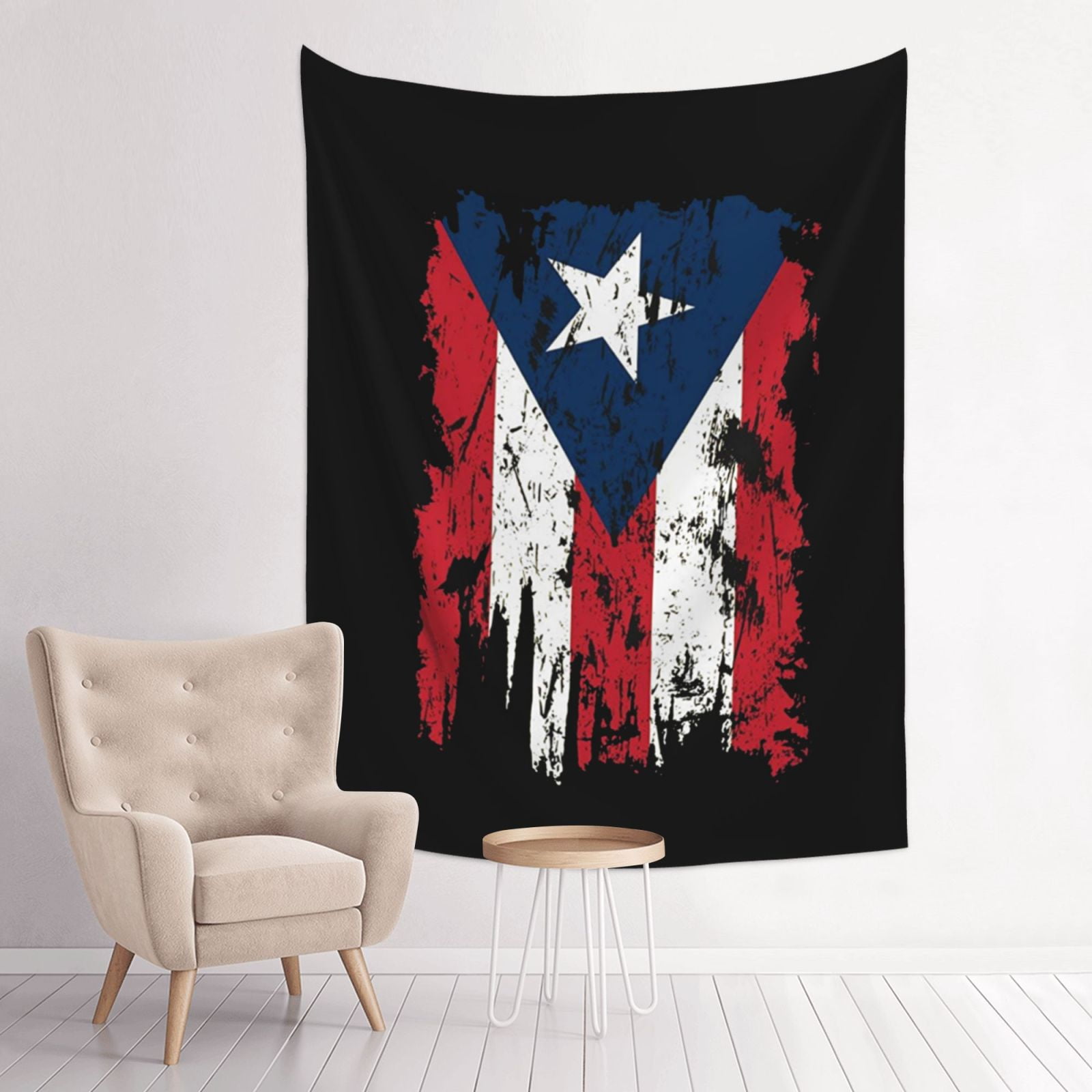 Tapestry Puerto-Rico-Flag Vintage Art Print Mural For Bedroom Living ...