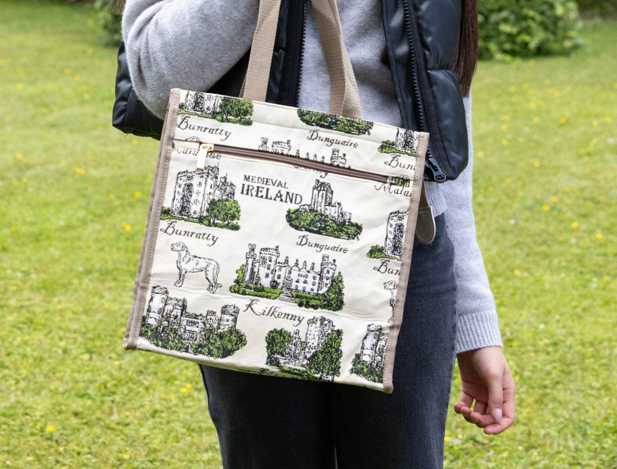 Tapestry Shopper Bag - Medieval Ireland Castles - Walmart.com
