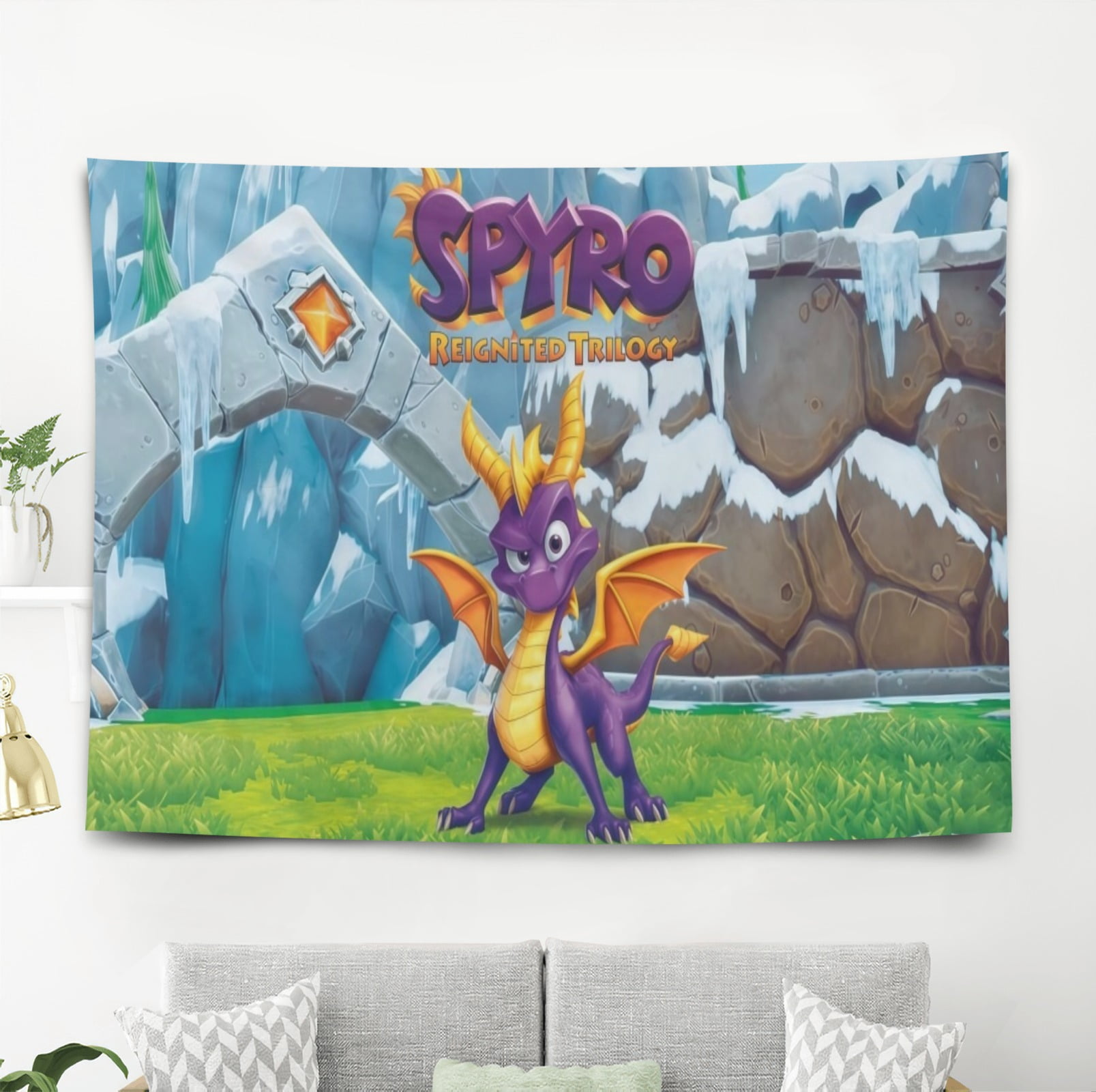 Tapestry for Spyro the Dragon Bedroom Dorm wall hanging Funny Poster ...
