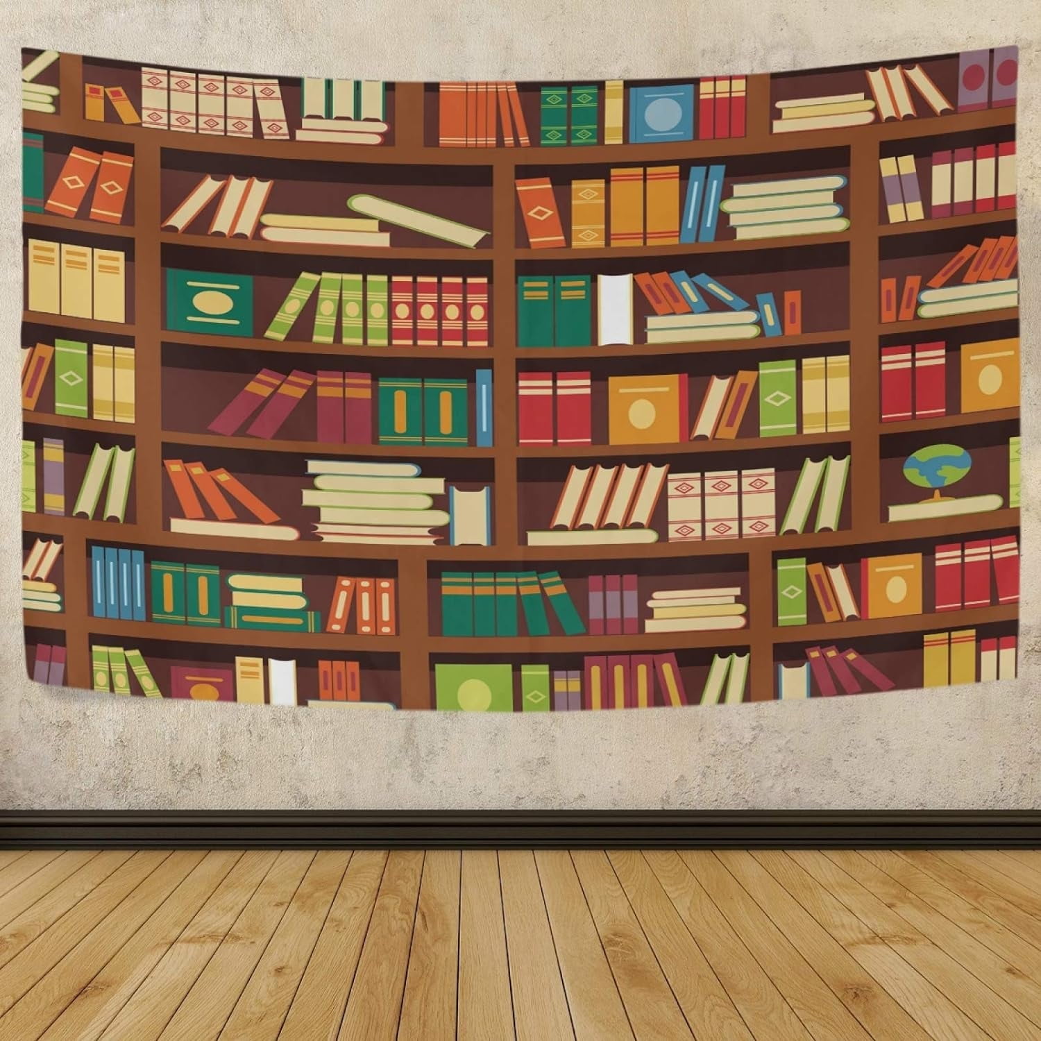 Tapestry Wall Hanging Bookcase Library Tapestry Polyester Tapestry ...