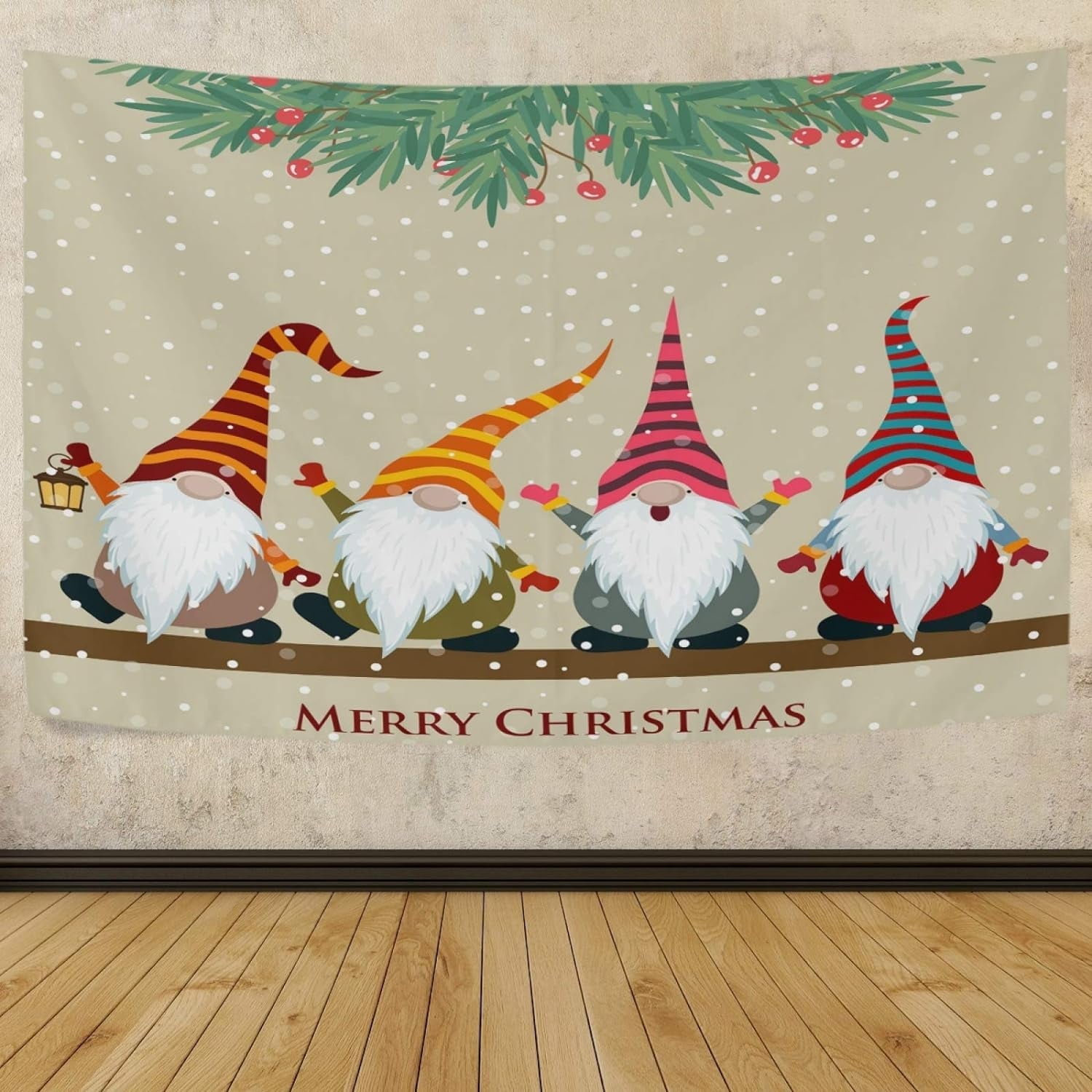 Tapestry Wall Hanging Christmas Gnomes Tapestry Polyester Tapestry ...