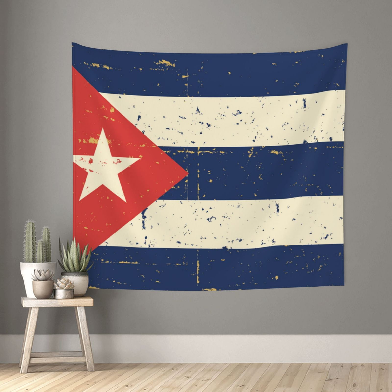 Tapestry Wall Hanging Cuban Flag Retro Wall Poster Tapestries For ...
