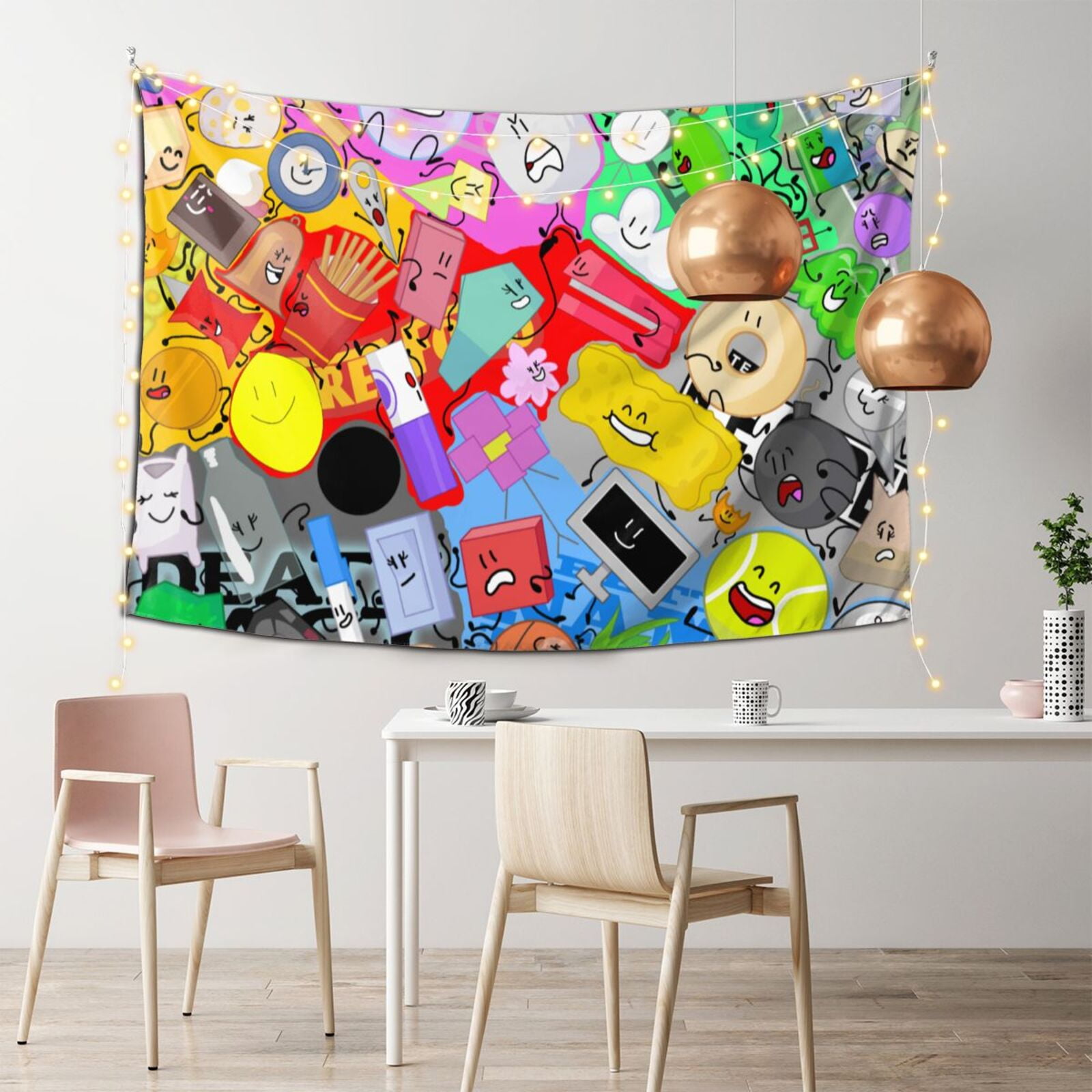 Tapestry Wall Hanging Curtain, Battle Anime for Bfdi Art Poster Home ...