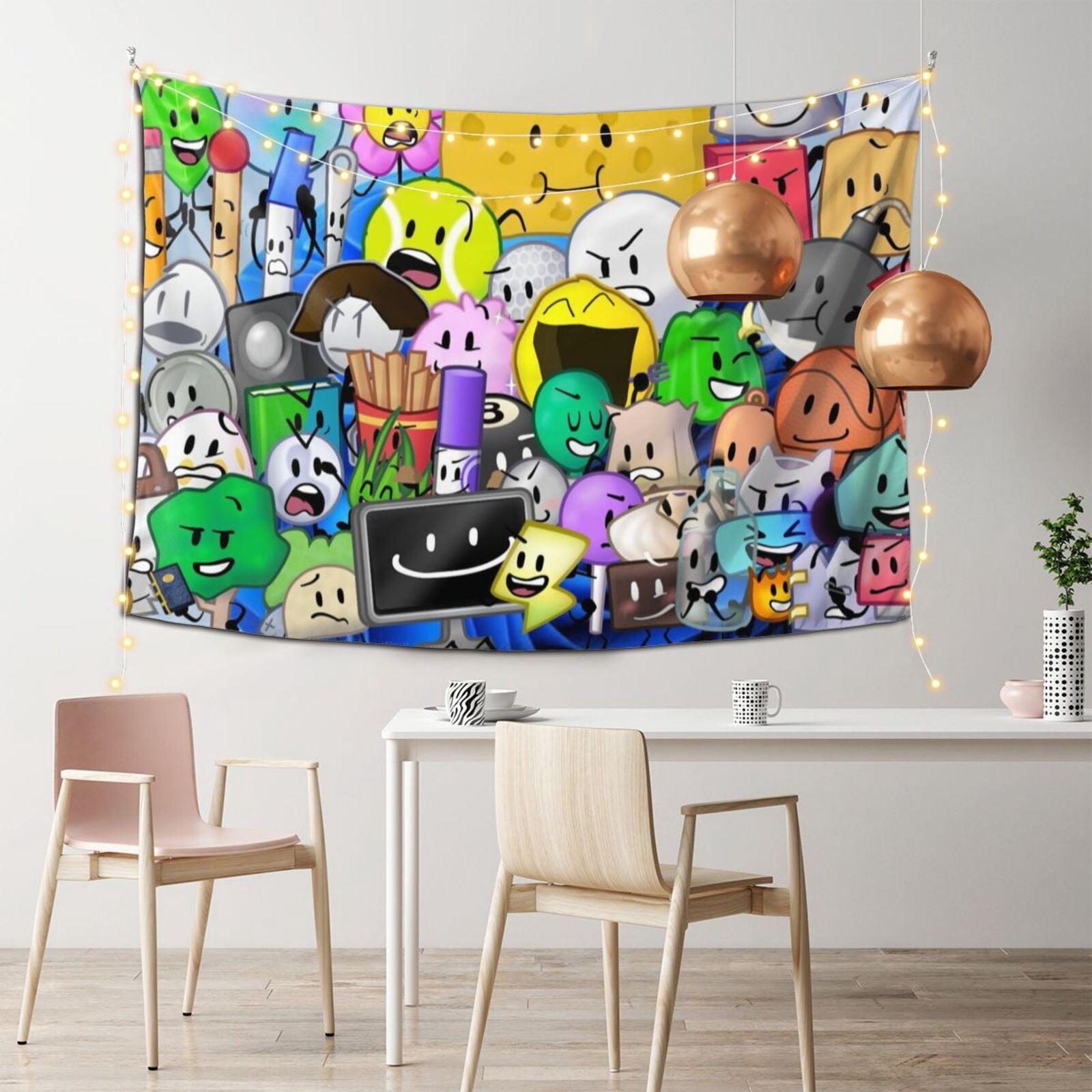 Tapestry Wall Hanging Curtain, Battle Anime for Bfdi Art Poster Home ...