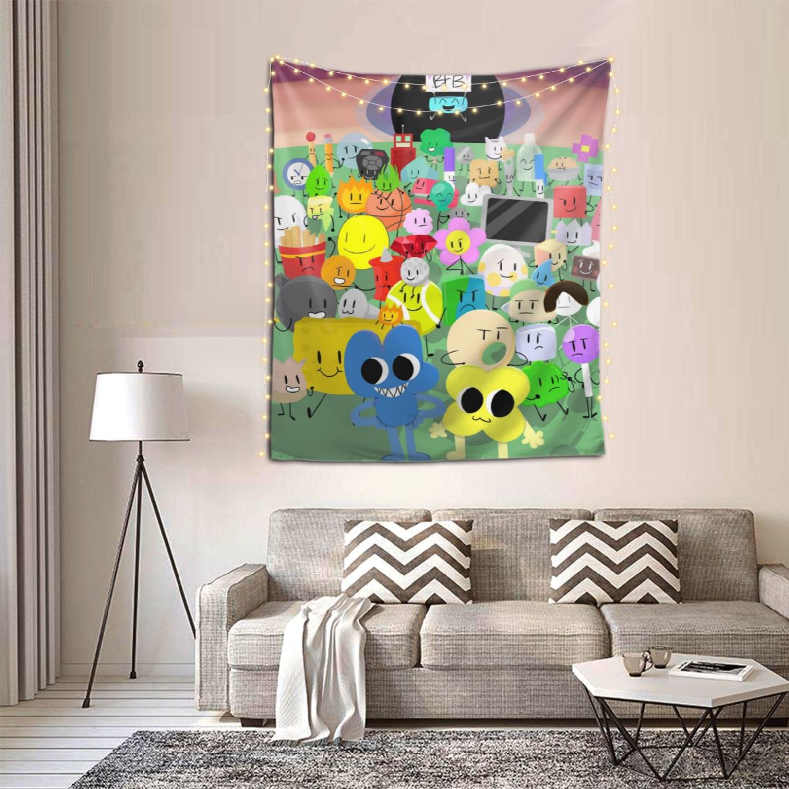 Tapestry Wall Hanging Curtain, Battle for Dream Island Bfdi Art Poster ...