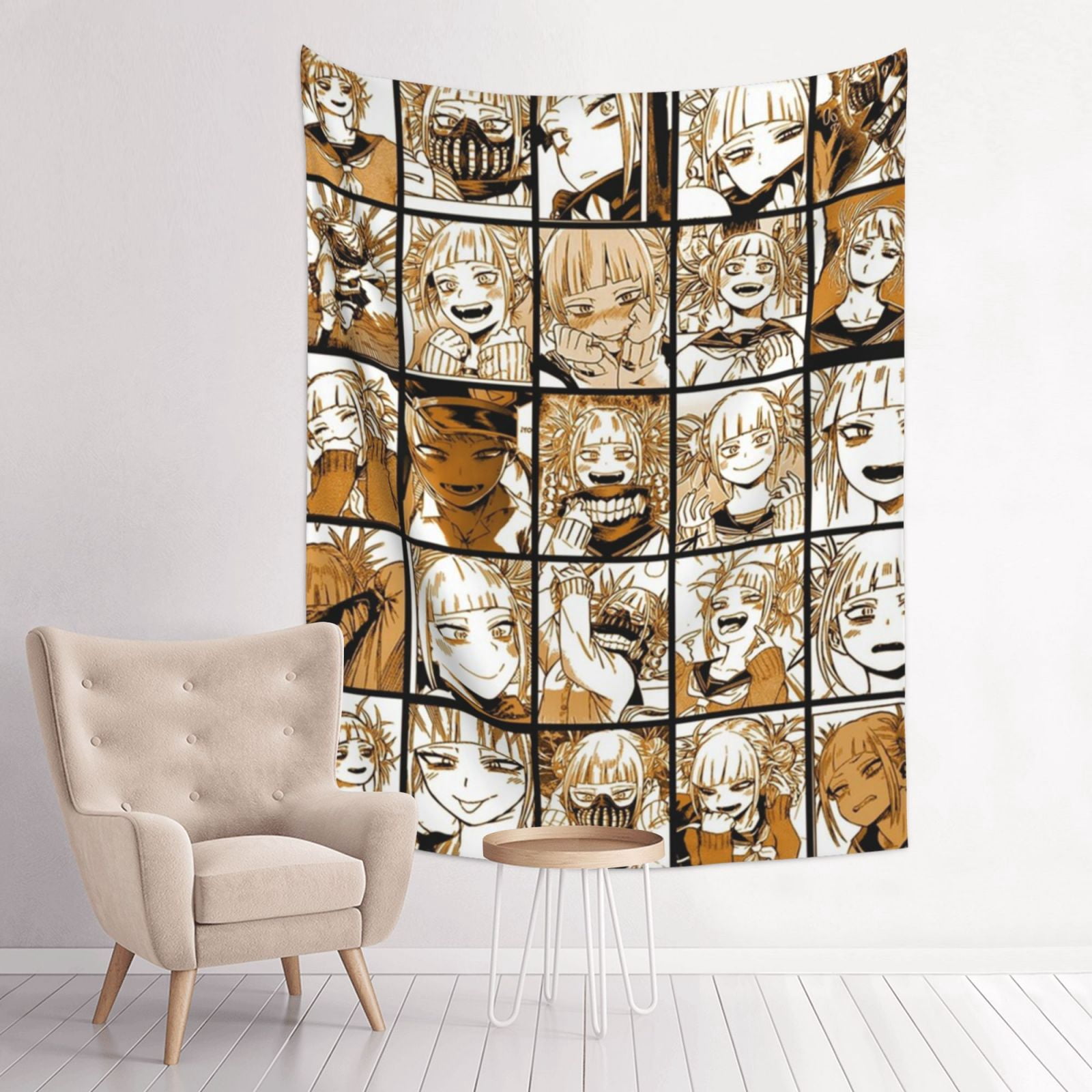 Tapestry Wall Hanging Curtain, My Hero Academia Himiko Toga Collage Art ...