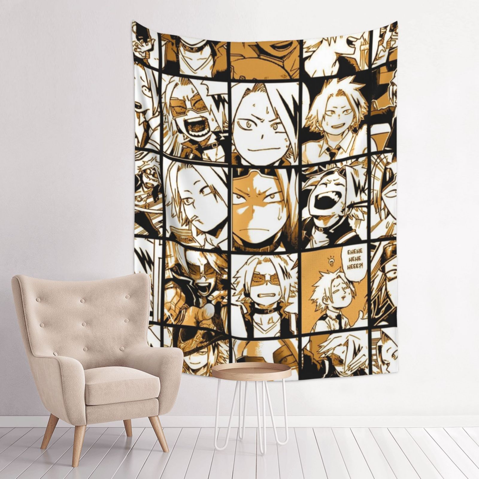 Tapestry Wall Hanging Curtain, My Hero Academia Kaminari Denki Collage ...