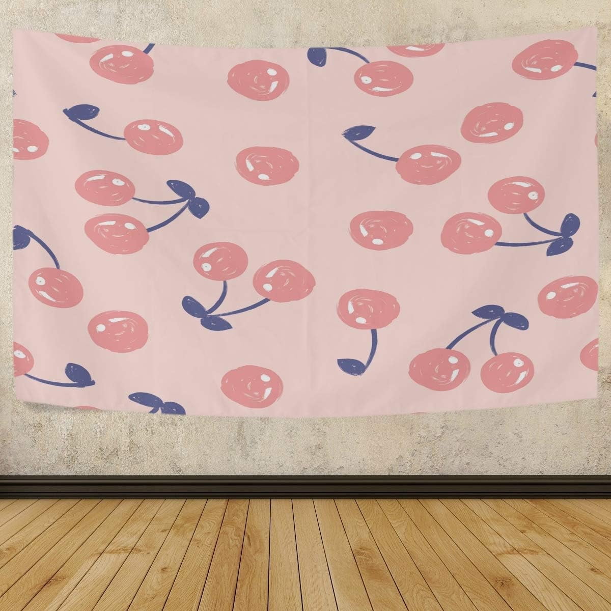 Tapestry Wall Hanging Pink Cherry Tapestry Polyester Tapestry Bright ...