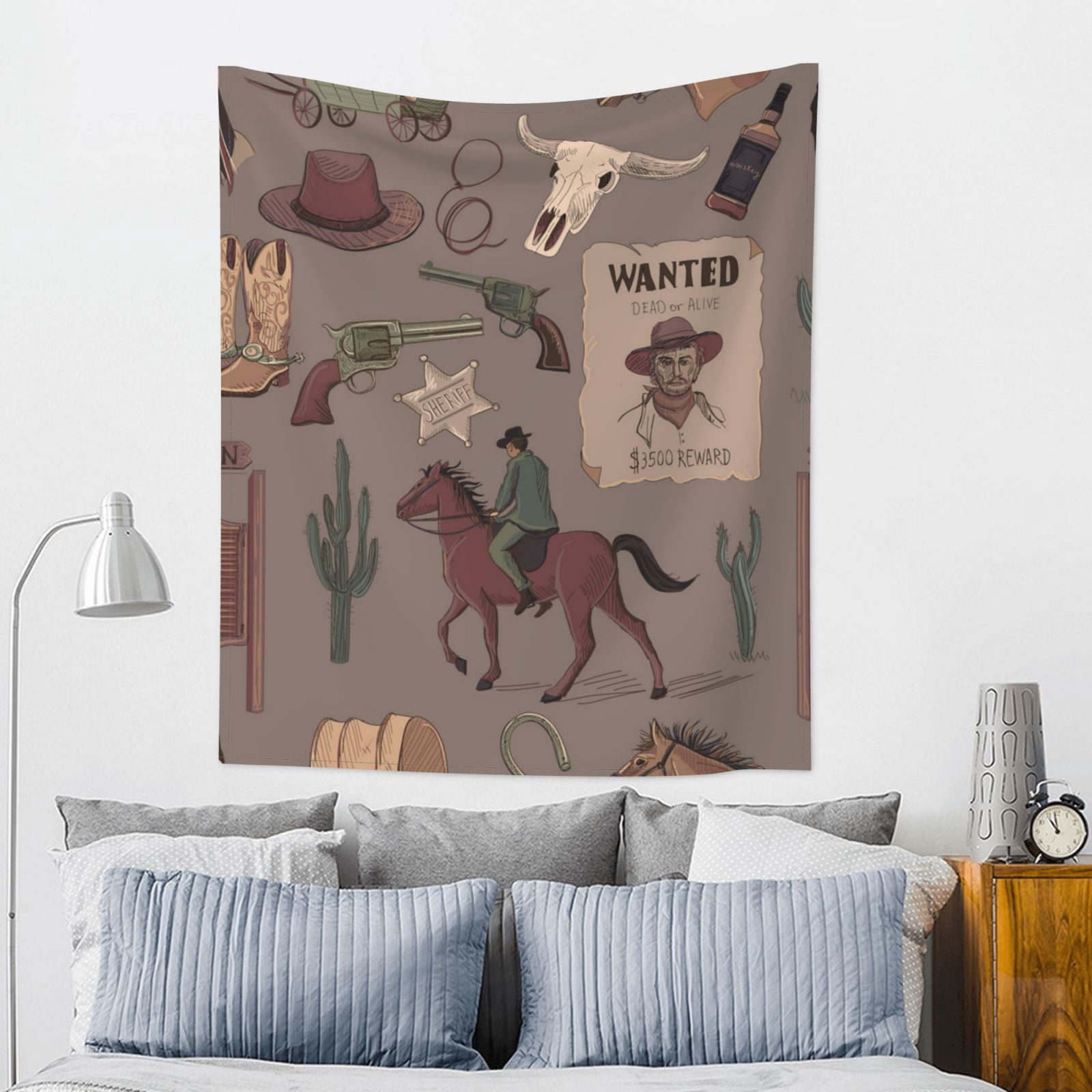 Tapestry Wall Hanging Tapestries 60 x 51 Inch Home Decor - Wild west ...