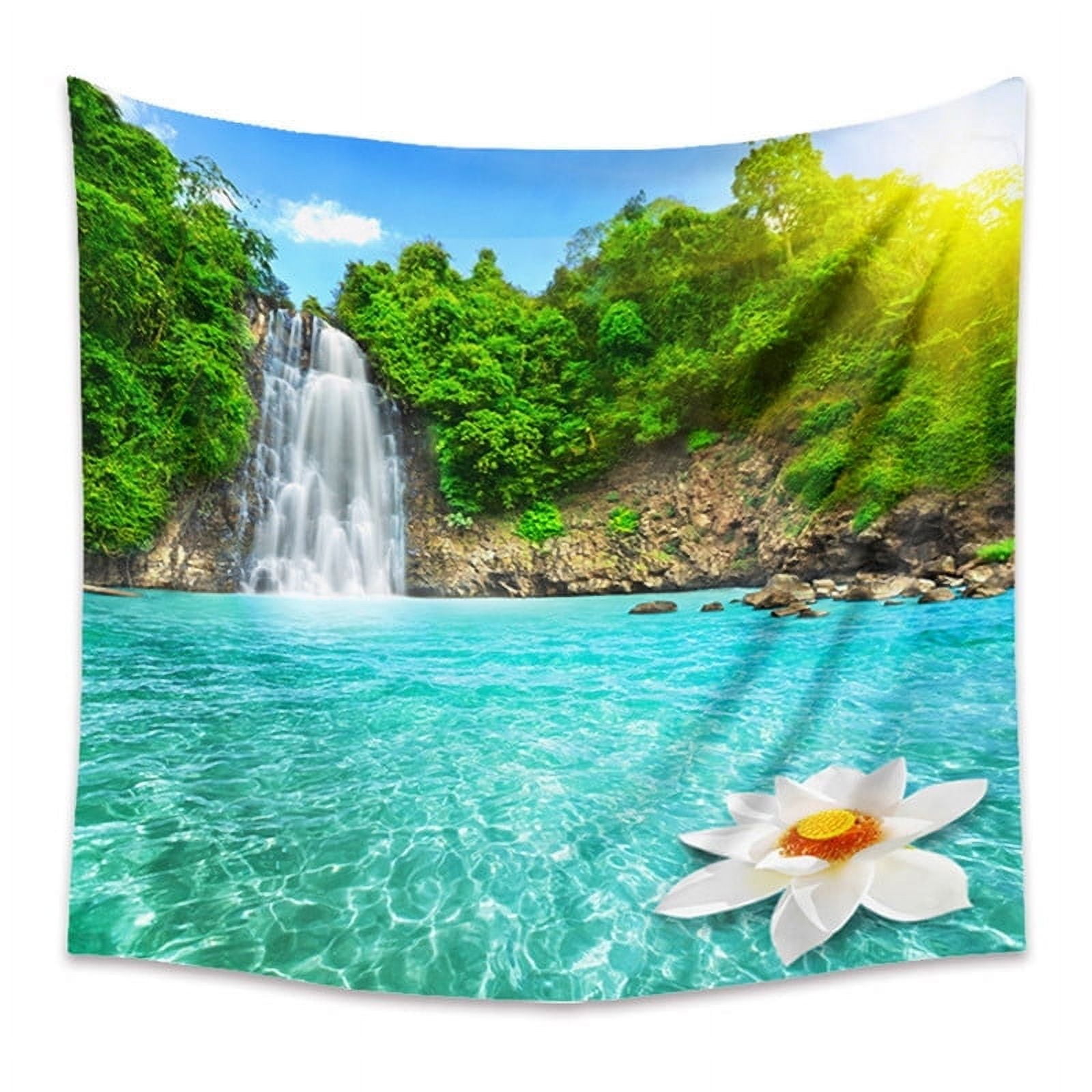 Tapestry Waterfall Landscape Art Tapestries Living Room Bedroom Wall ...