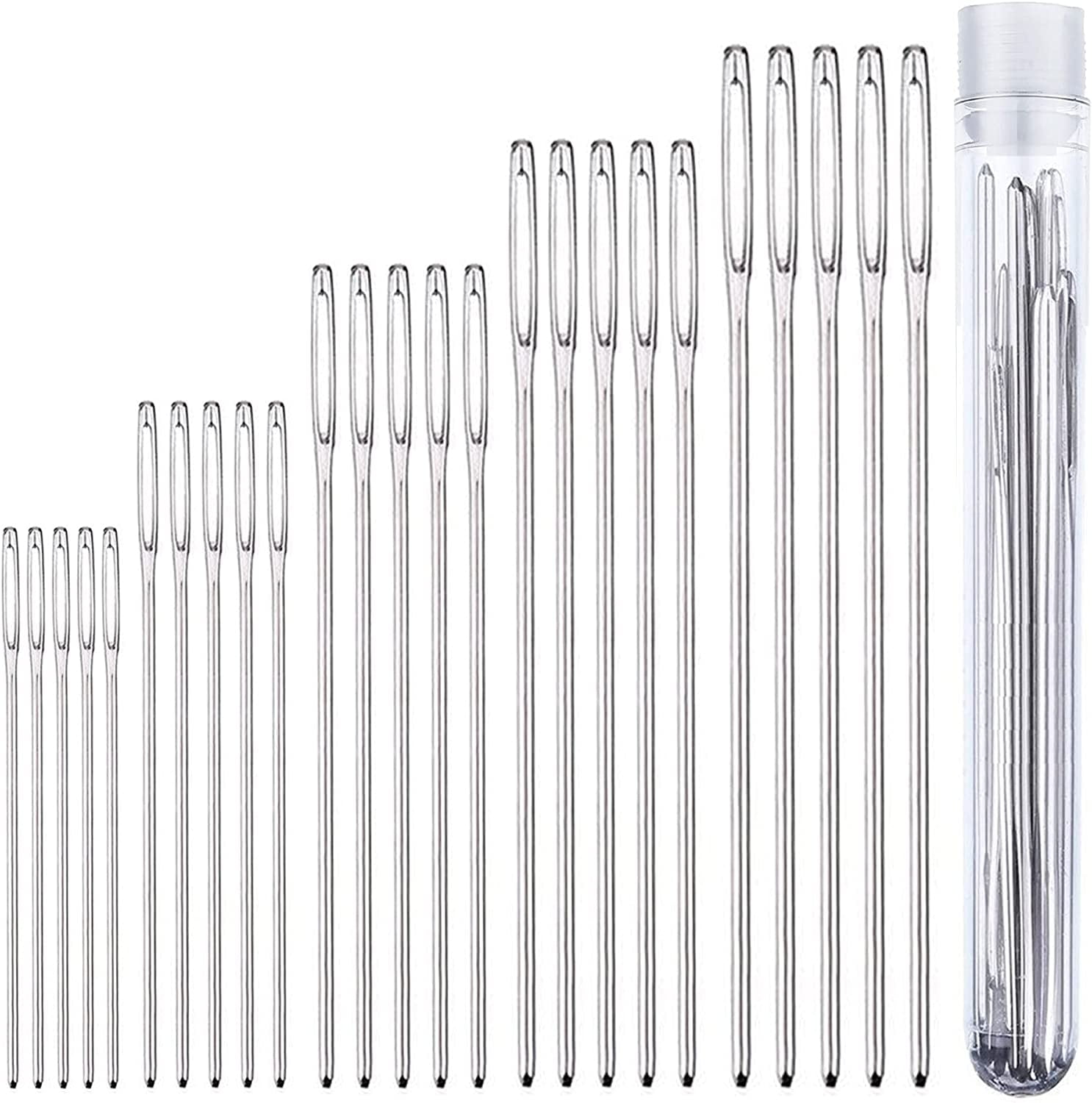 Tapestry darning Needle for Crochet - 5 Sizes Set with Large Eye Blunt ...