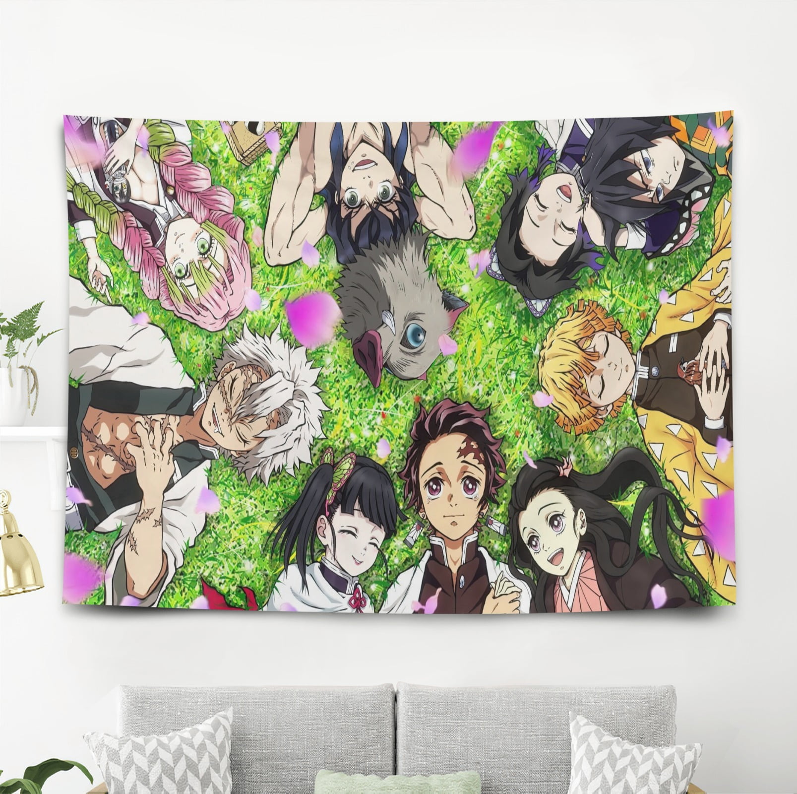 Tapestry for Demon Slayer Bedroom Dorm Backgrounds wall hanging Poster ...