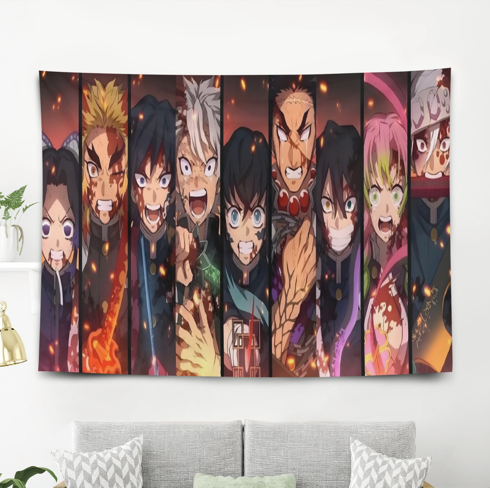 Tapestry for Demon Slayer Wall Hanging Poster Bedroom Dorm Wall Art ...