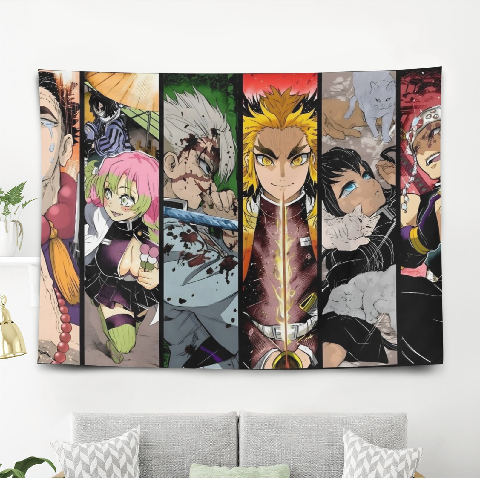 Tapestry for Demon Slayer wall hanging Bedroom Dorm Wall Art Funny ...