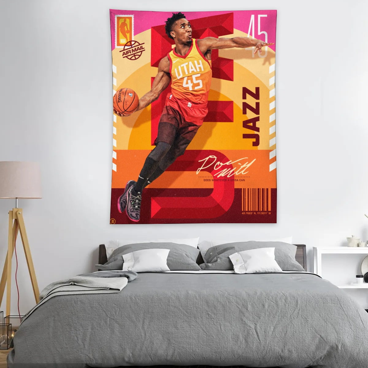 Tapestry for Donovan Mitchell Bedroom Dorm wall hanging Funny Poster ...