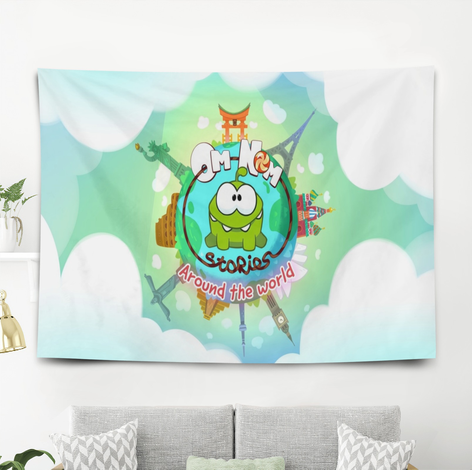 Tapestry for Om Nom Stories Bedroom Dorm wall hanging Poster ...