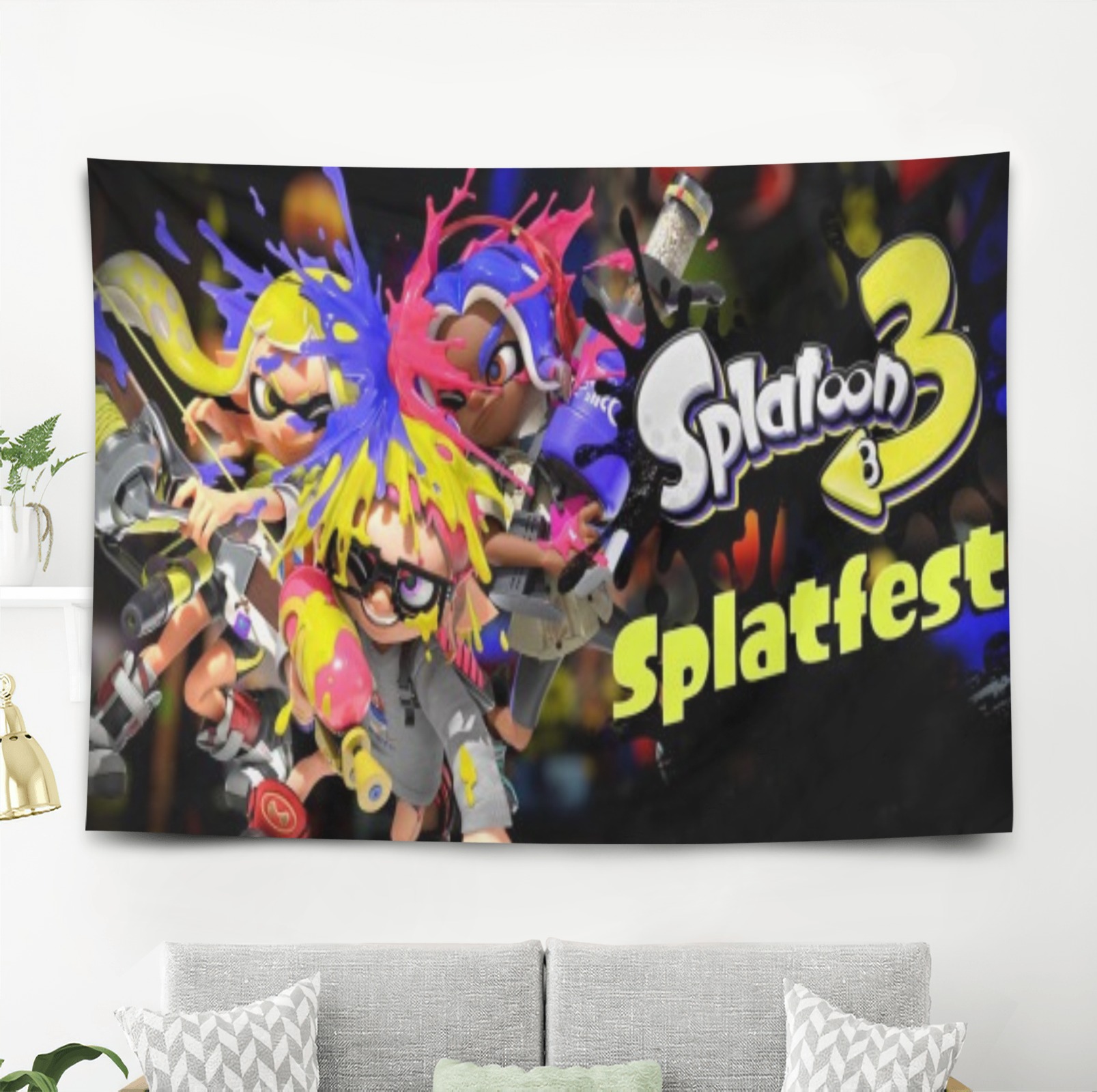 Tapestry for Splatoon wall hanging Bedroom Dorm Wall Art Funny ...