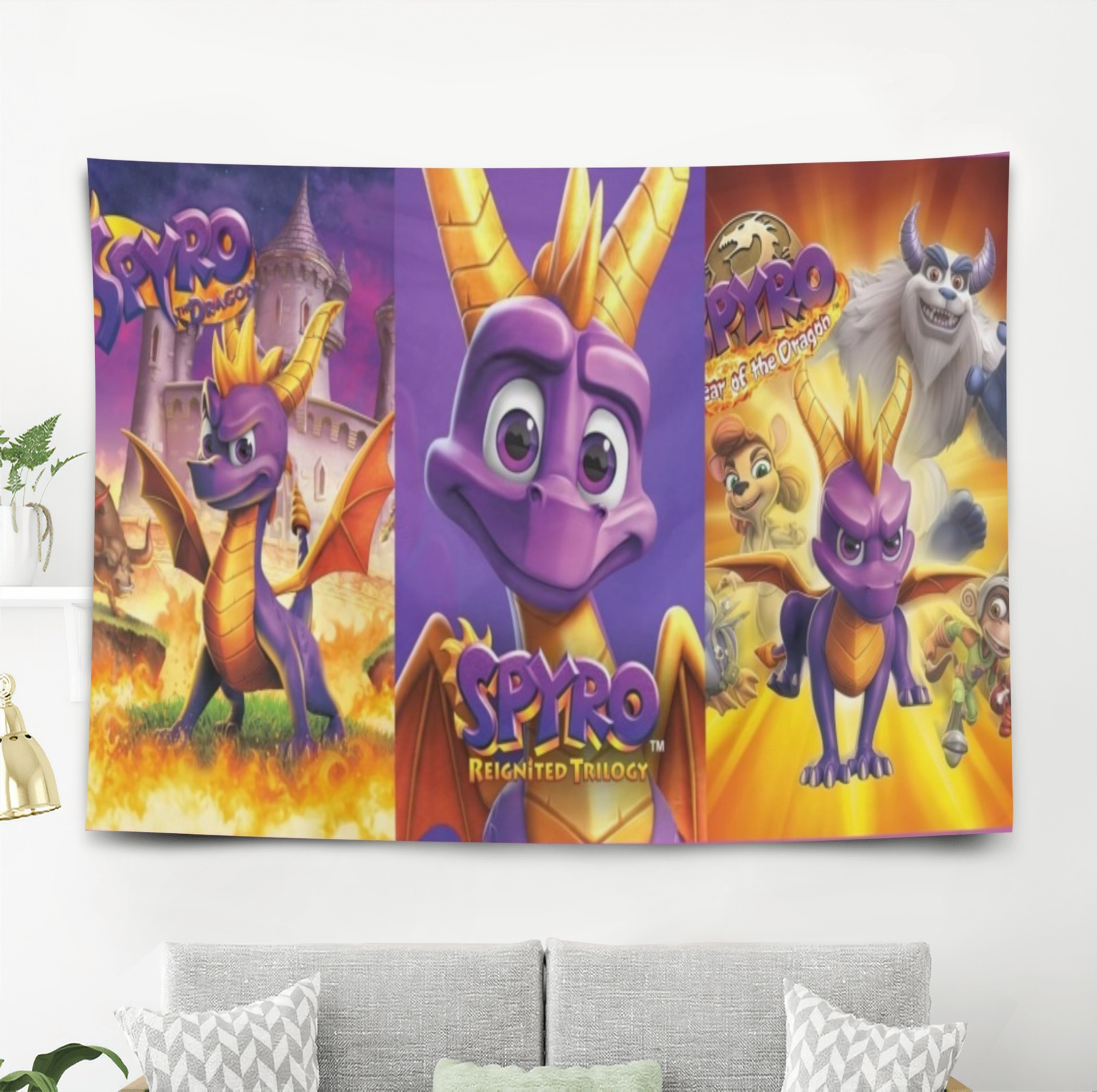 Tapestry for Spyro the Dragon Bedroom Dorm wall hanging Poster ...