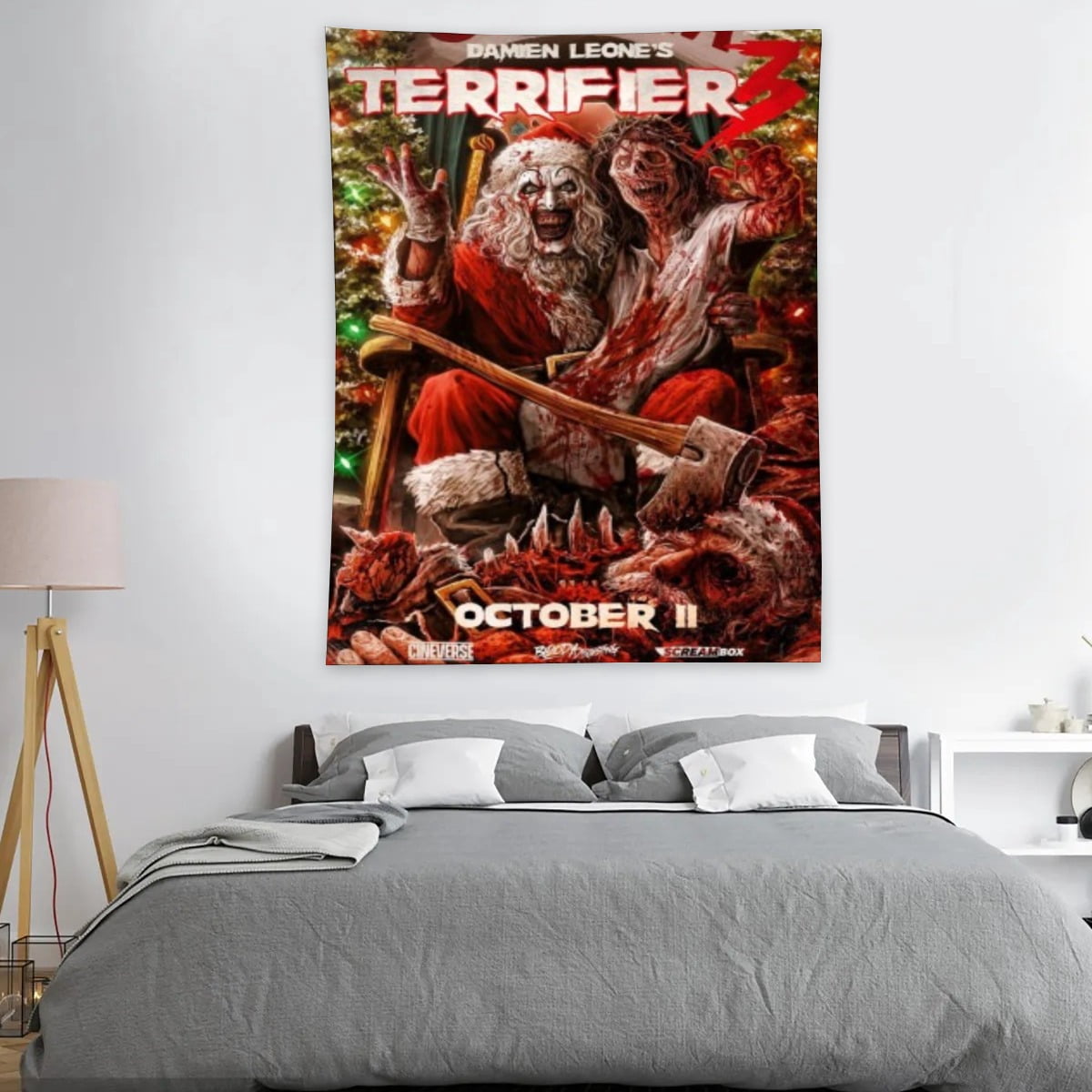 Tapestry for Terrifier 3 Bedroom Dorm wall hanging Poster Backgrounds ...