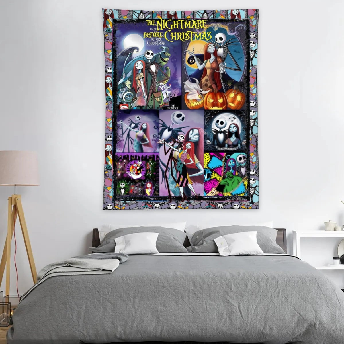 Tapestry for The Nightmare Before Christmas Bedroom Dorm wall hanging ...