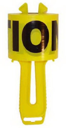 Tapewiz 42010 300' Foot Roll of Yellow Caution Tape With Dispenser ...