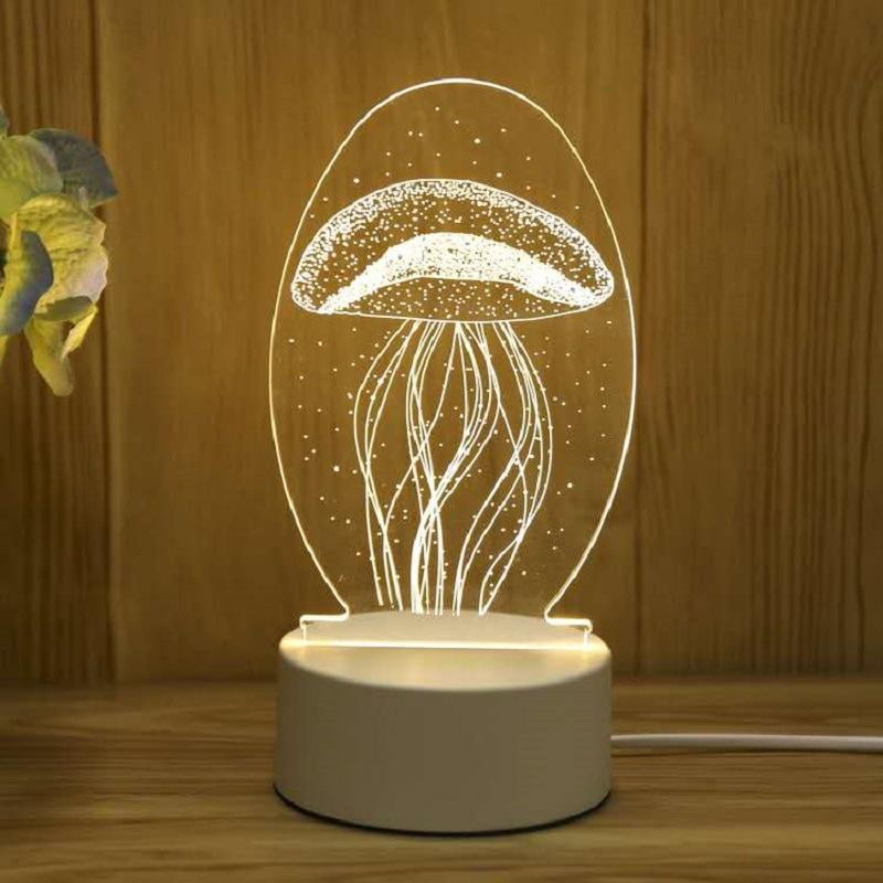 Taplcvy-Acrylic LED Night Light, Multiple Designs Available, USB ...