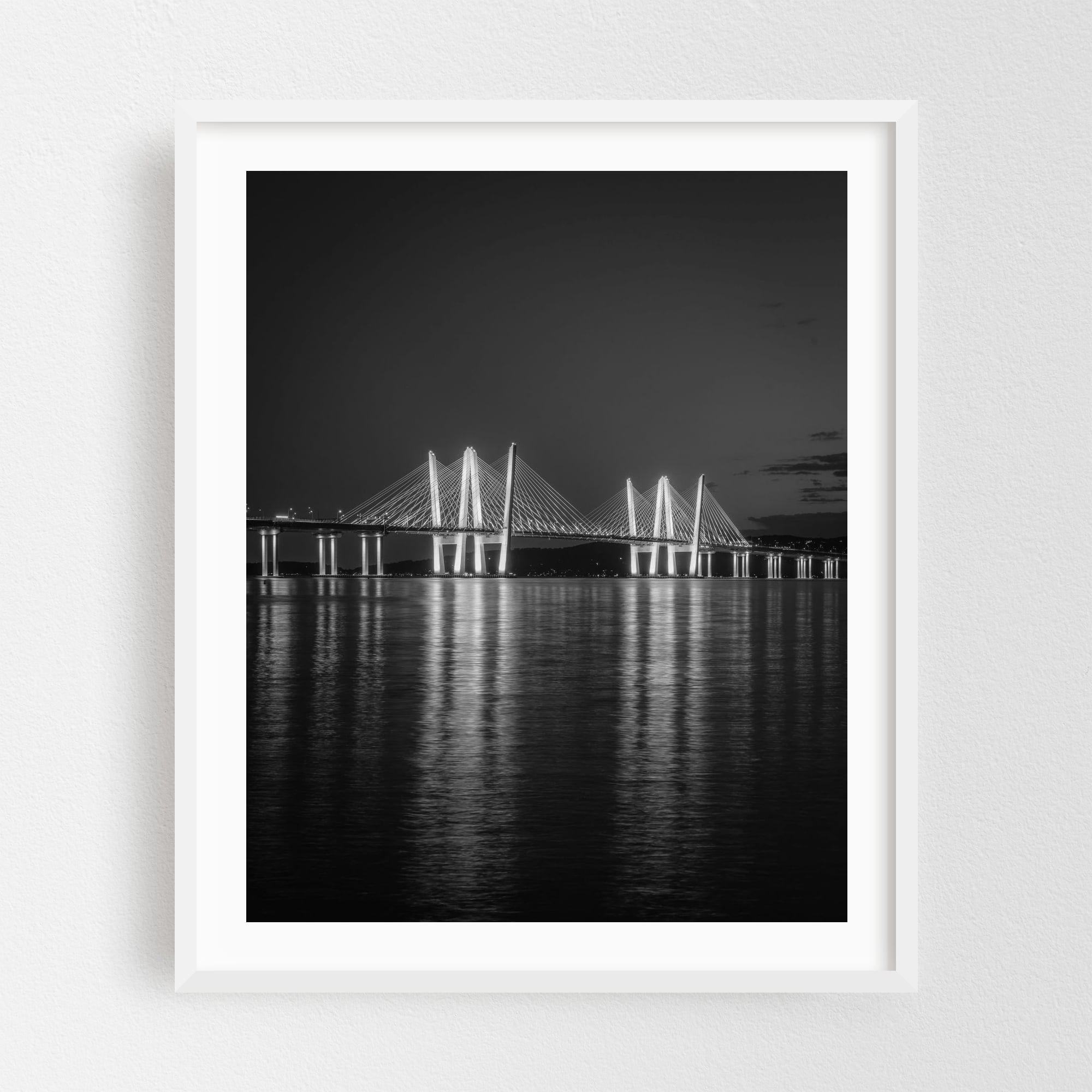 Tappan Zee Bridge 01 B&W - Tarrytown New York Photography Bridge Night ...