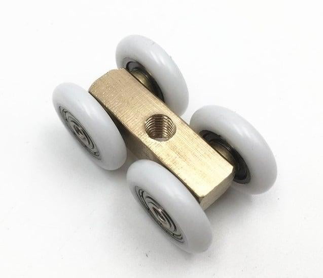 Tapped M6 Threaded Hole 4 Wheels 21mm OD Sliding Door Rollers - Walmart.com