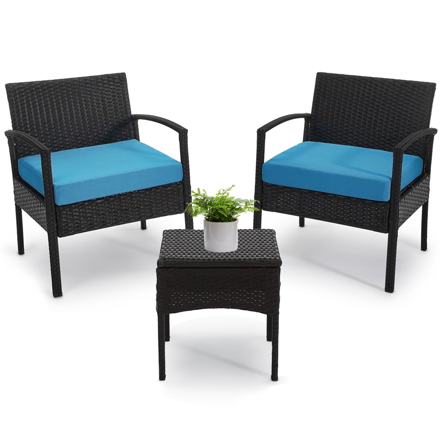 Tappio 3 Pieces Patio Conversation Set, Outdoor Furniture Set, Patio ...