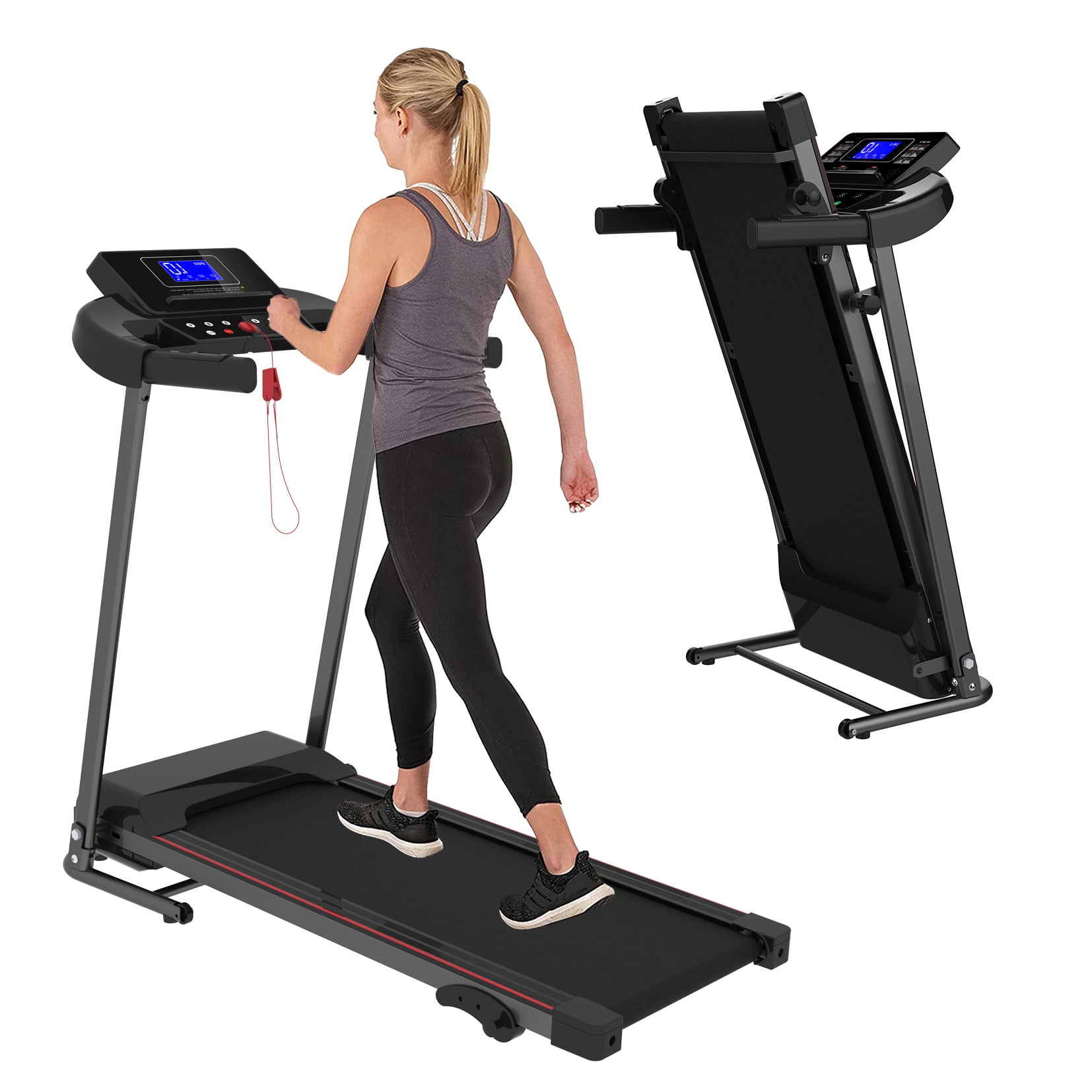 Tappio Folding Treadmill with Incline, Portable Electric Treadmill with ...