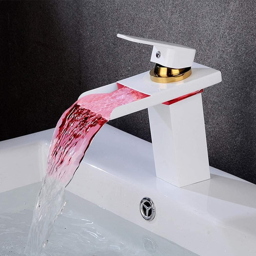 -Taps,Faucets,Hot Cold Led Faucet Temperature Control Waterfall Taps ...
