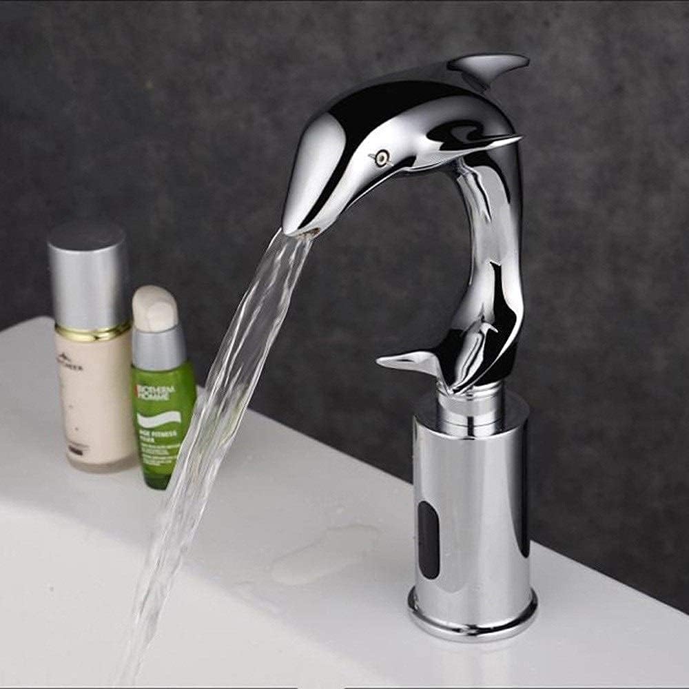 -Taps,Faucets,Hot Cold Plating Induction Faucet All Bronze Creative ...