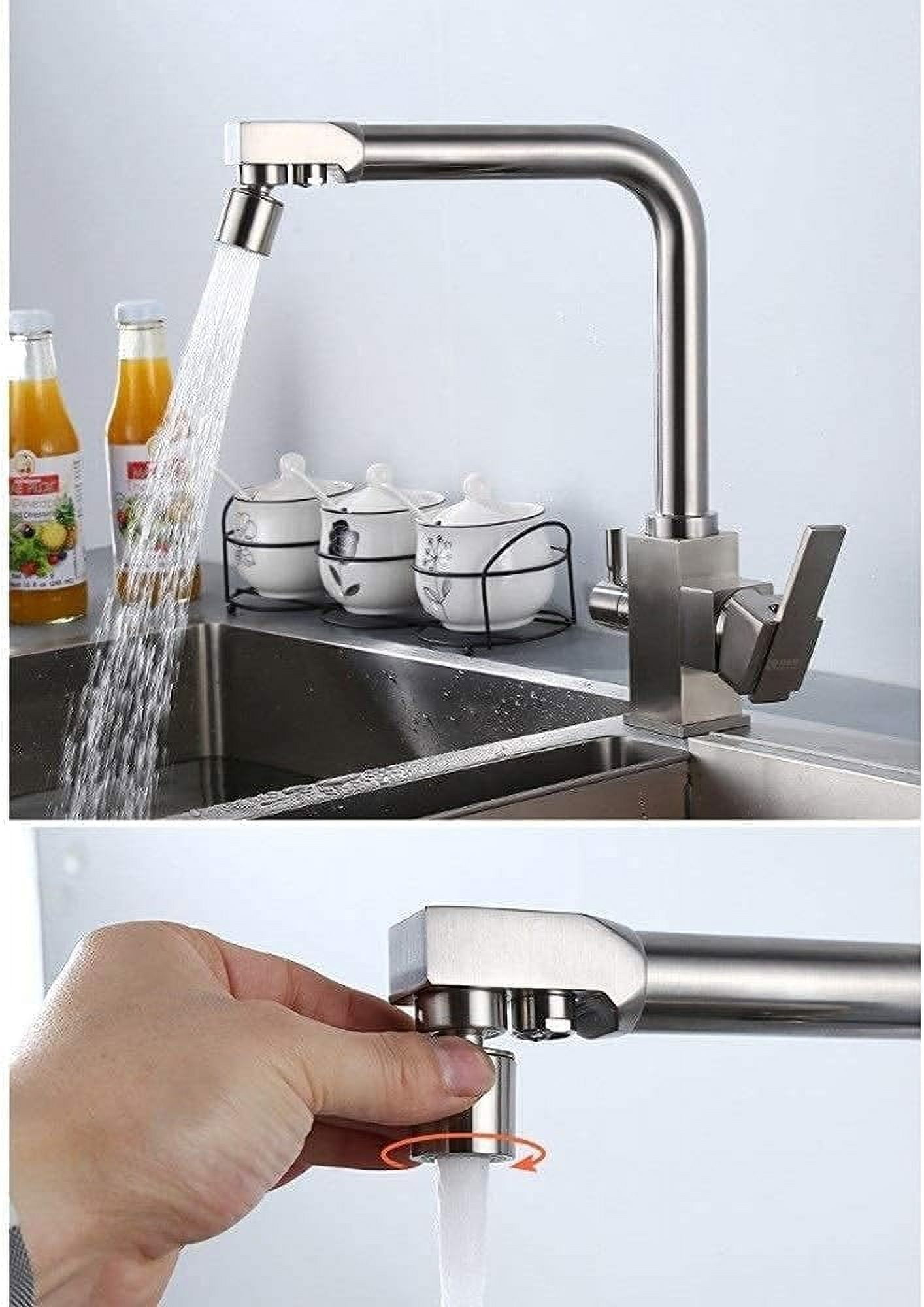-Taps,Faucets,Plating Kitchen Faucet,Kitchen Tap with Filter Water Way ...