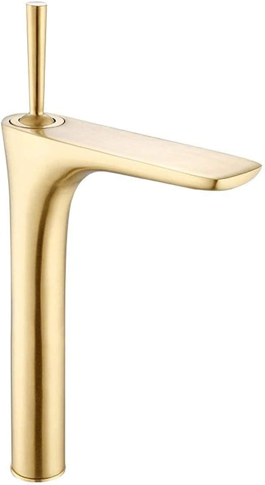 -Taps,Faucets,Pull Wire Gold All Bronze Faucet Simple Cold Heat Faucet ...