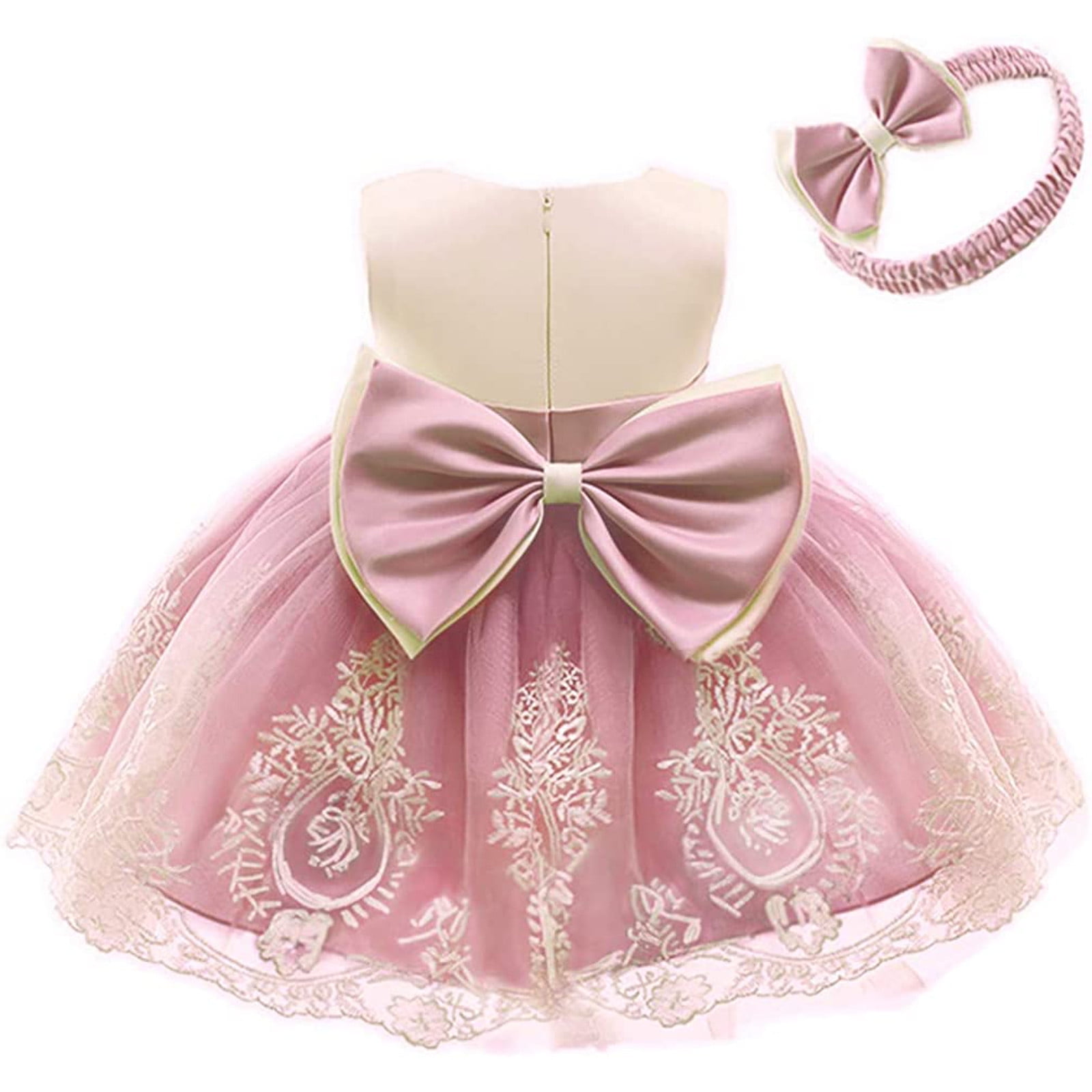 Taqqpue Baby Girl Pageant Lace Dress Toddler Party Bowknot Tutu Gown ...