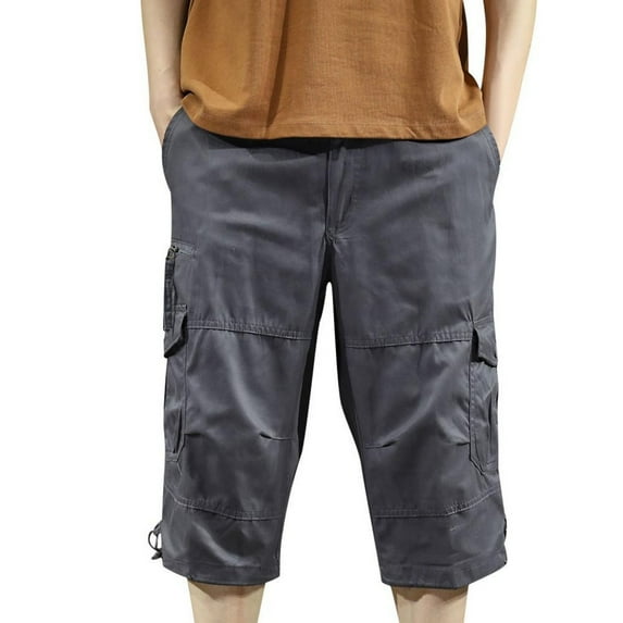 Taqqpue Cargo Shorts for Men Casual Long Below Knee Length Loose Fit ...