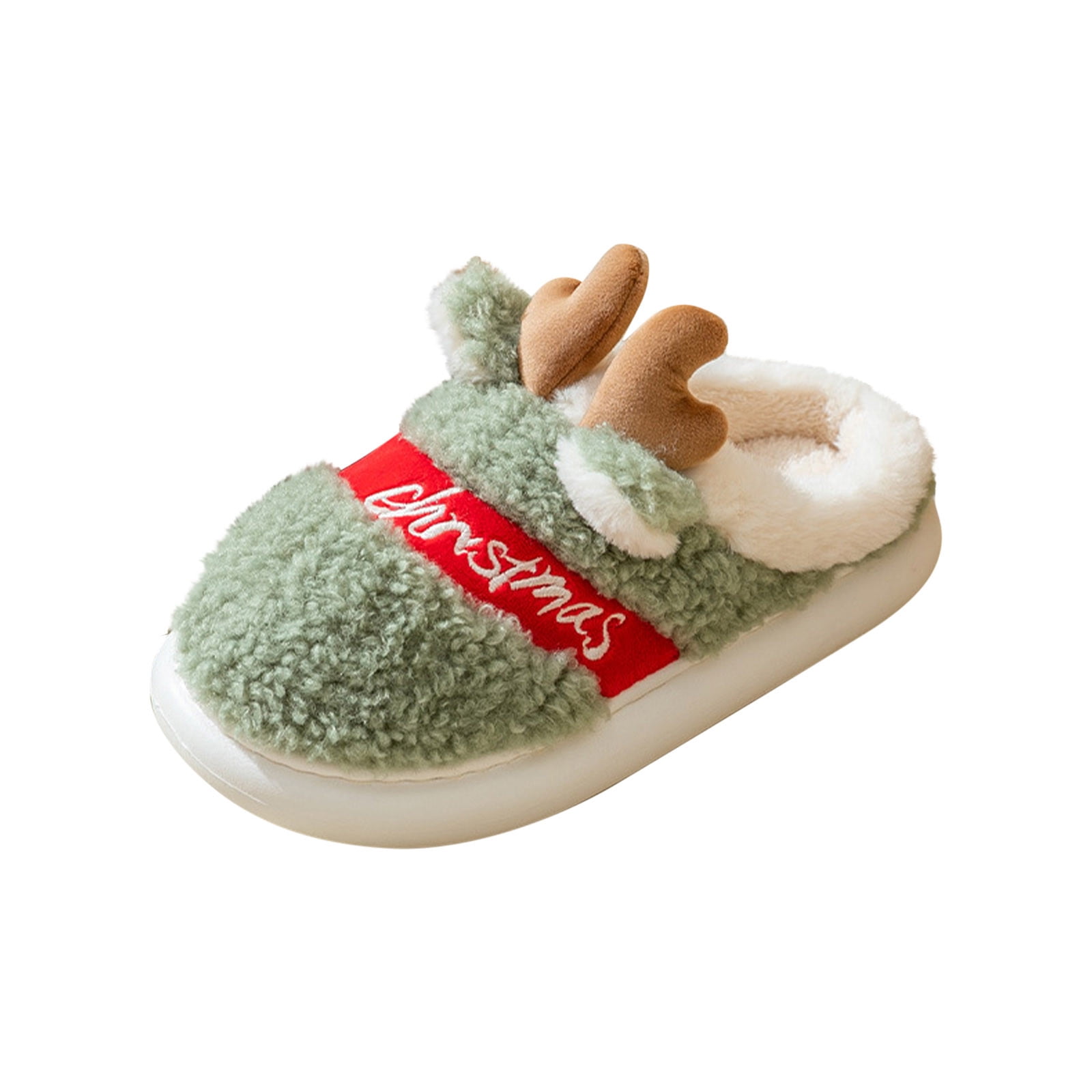 Taqqpue Christmas Slippers for Women Cute Reindeer Antlers House ...