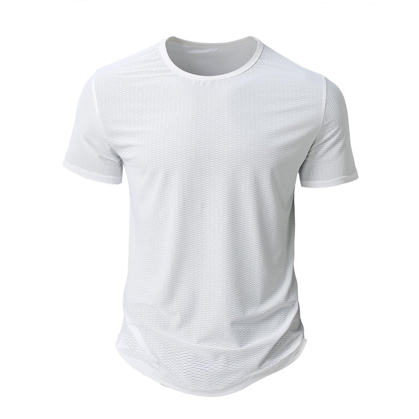 Taqqpue Mens Summer Short Sleeve T-Shirt Casual Shirts Crew Neck Light ...