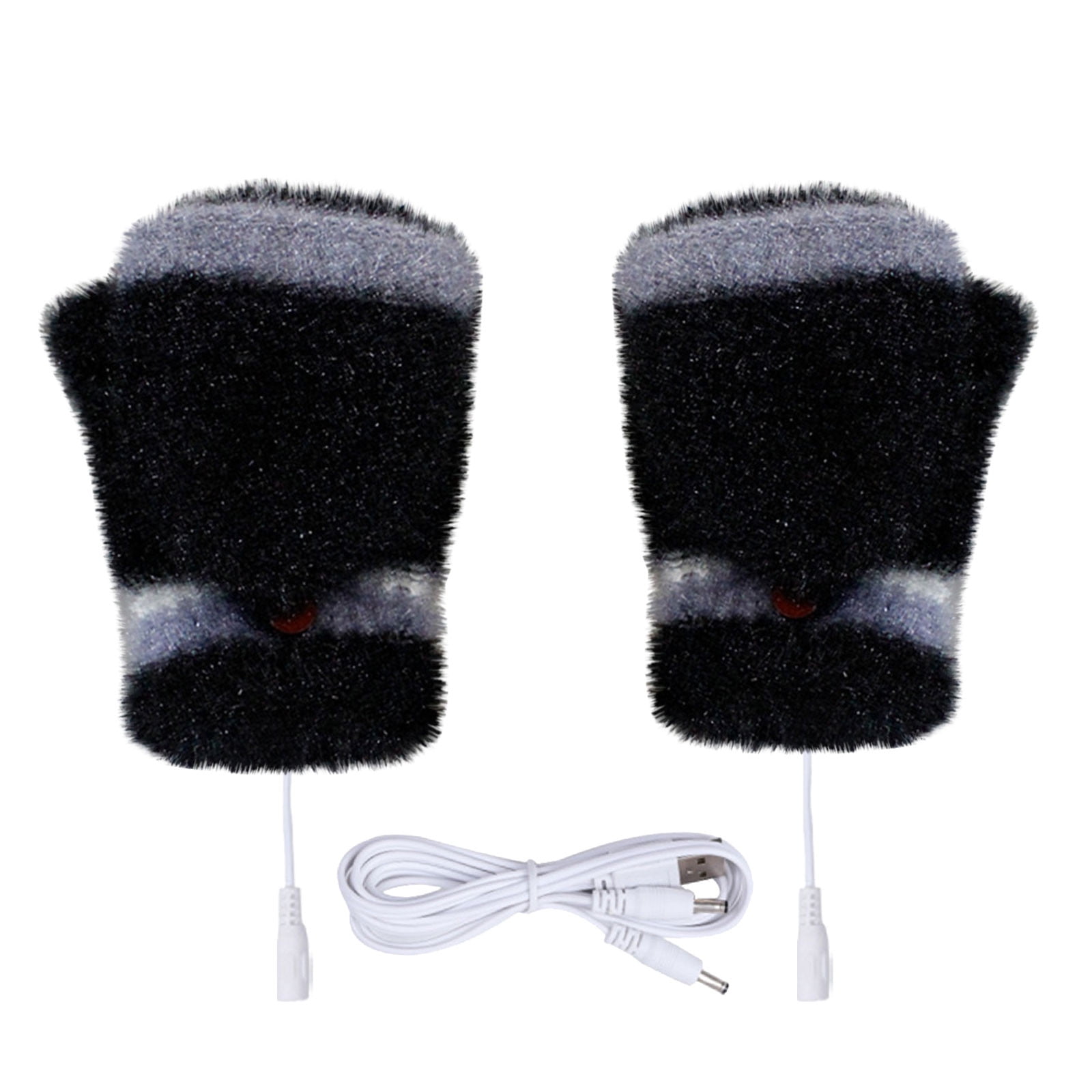 Taqqpue USB Heating Winter Gloves for Women and Men Winter Fingerless ...