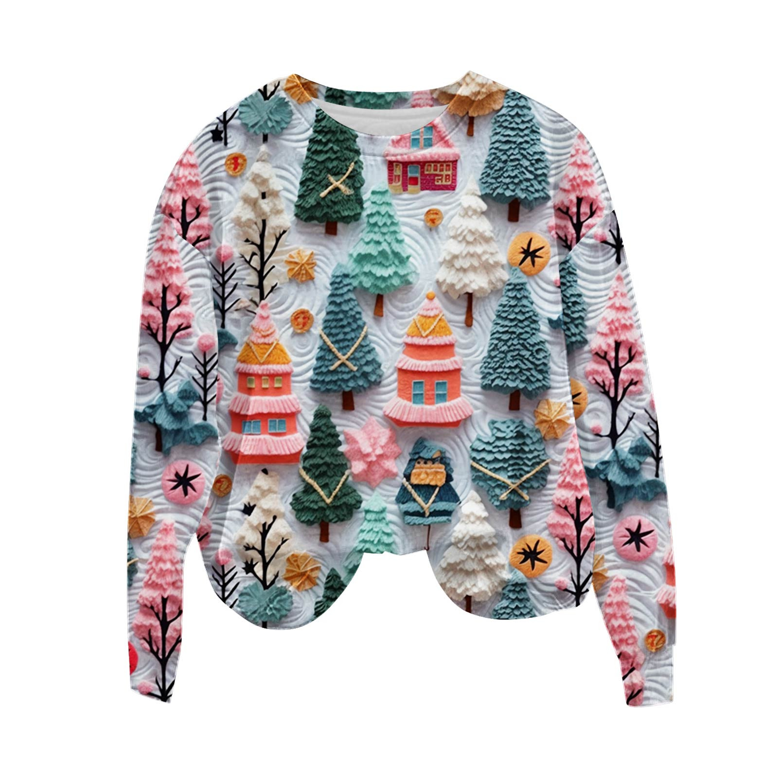 Taqqpue Ugly Christmas Sweaters for Women Funny Cute Santa Claus ...