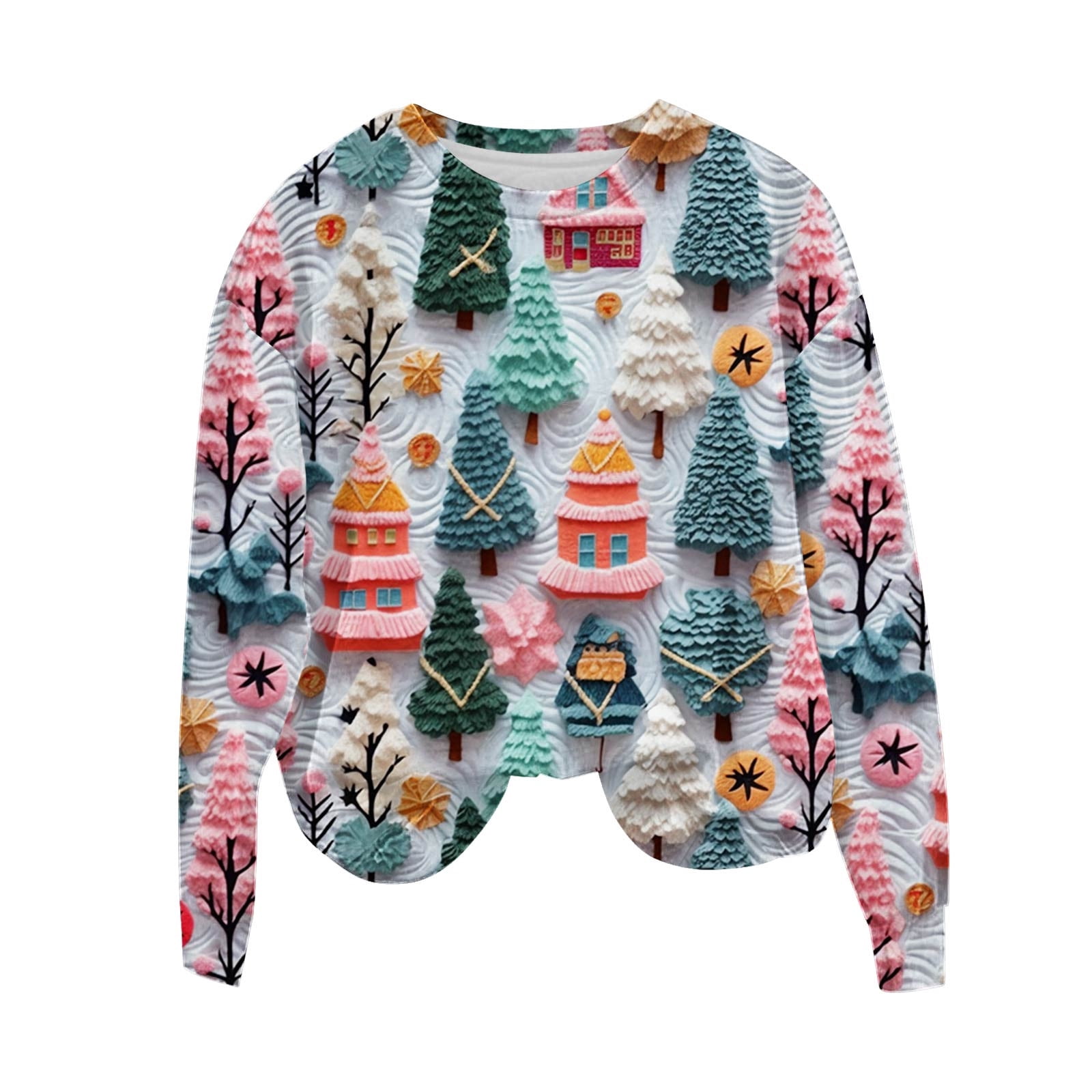 Taqqpue Ugly Christmas Sweaters for Women Funny Cute Santa Claus ...