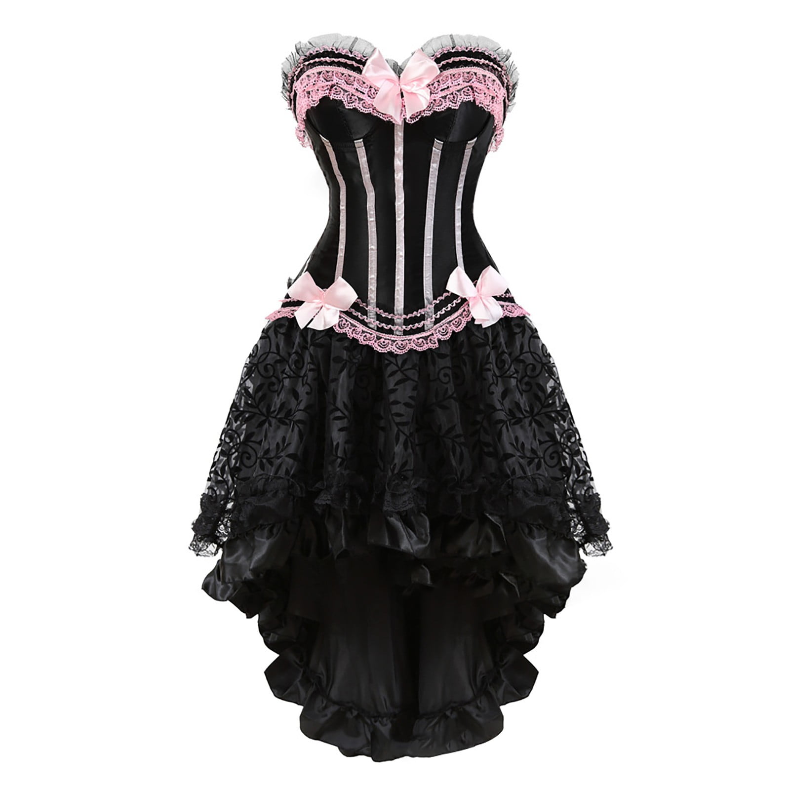 Taqqpue Women's Steampunk Corset Skirt Renaissance Gothic Corset Dress ...