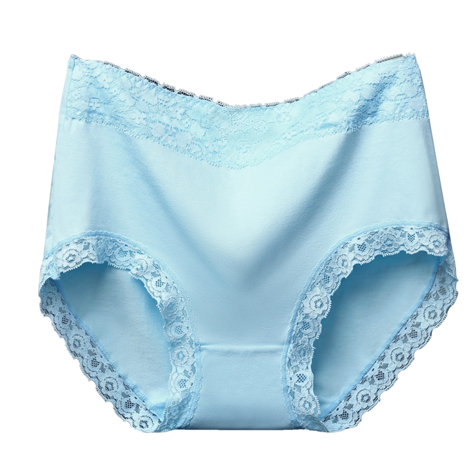 Taqqpue Womens Underwear Solid Plus Size Cotton High Waist Tummy ...