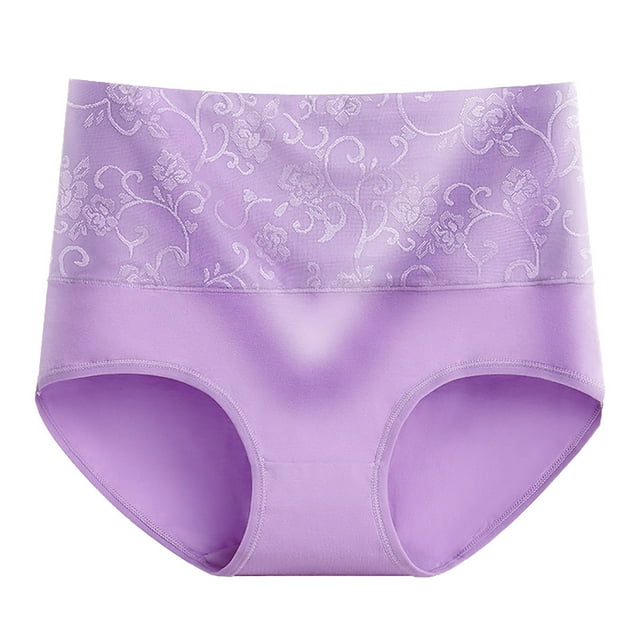 Taqqpue Womens Underwear Vintage Lace Floral Printed Panties High Waist