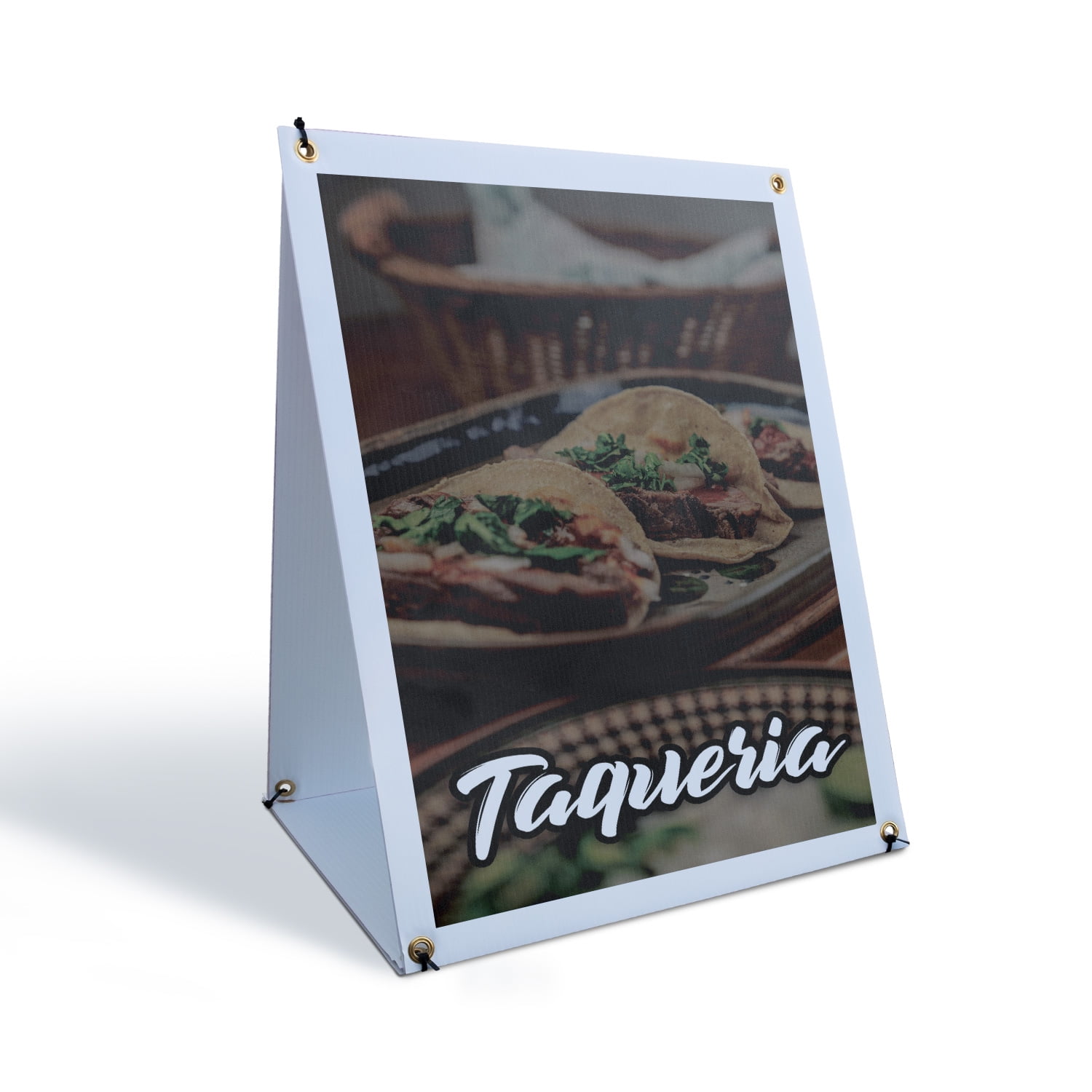Taqueria Sidewalk Sign 18 Inch x 24 Inch A-Frame Images On Both Sides ...