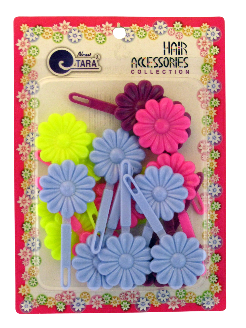 Tara Kids Self Hinge Flower Barrettes - Pink, Purple & Yellow, 18 Ct ...