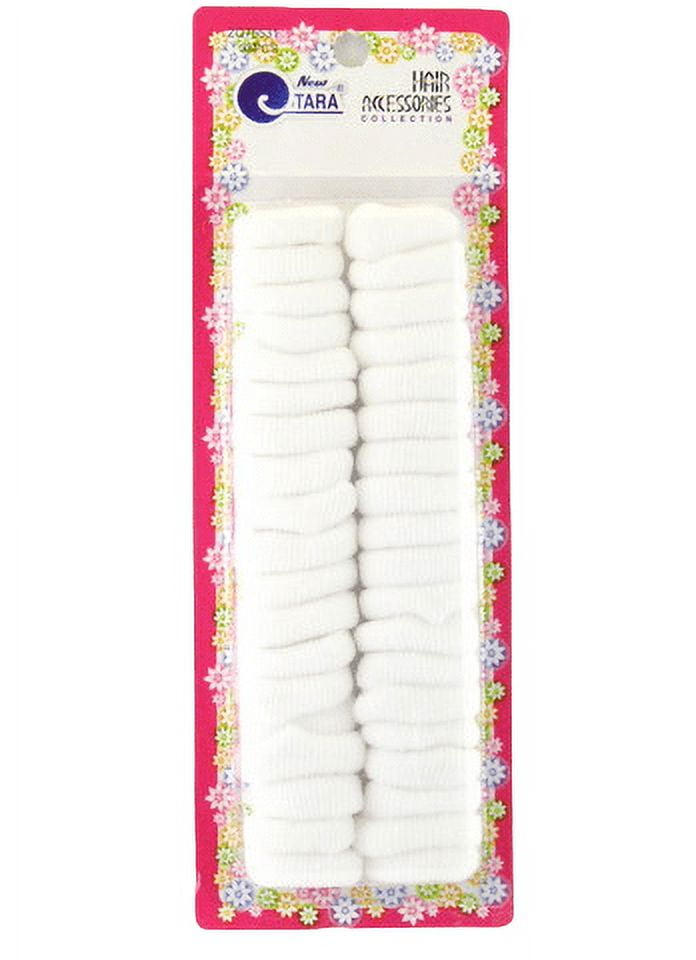 Tara Large Terry Ponytail Elastics - White - 38 Pcs. - Walmart.com