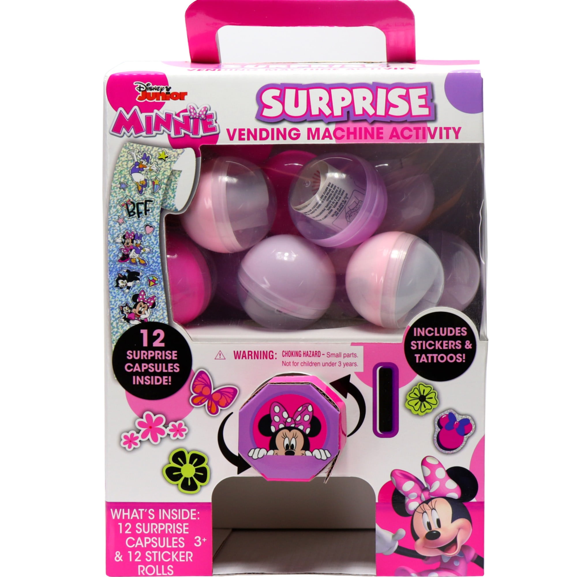 Tara Toy: Surprise Vending Machine: Minnie Mouse 12 Capsules, Sticker ...