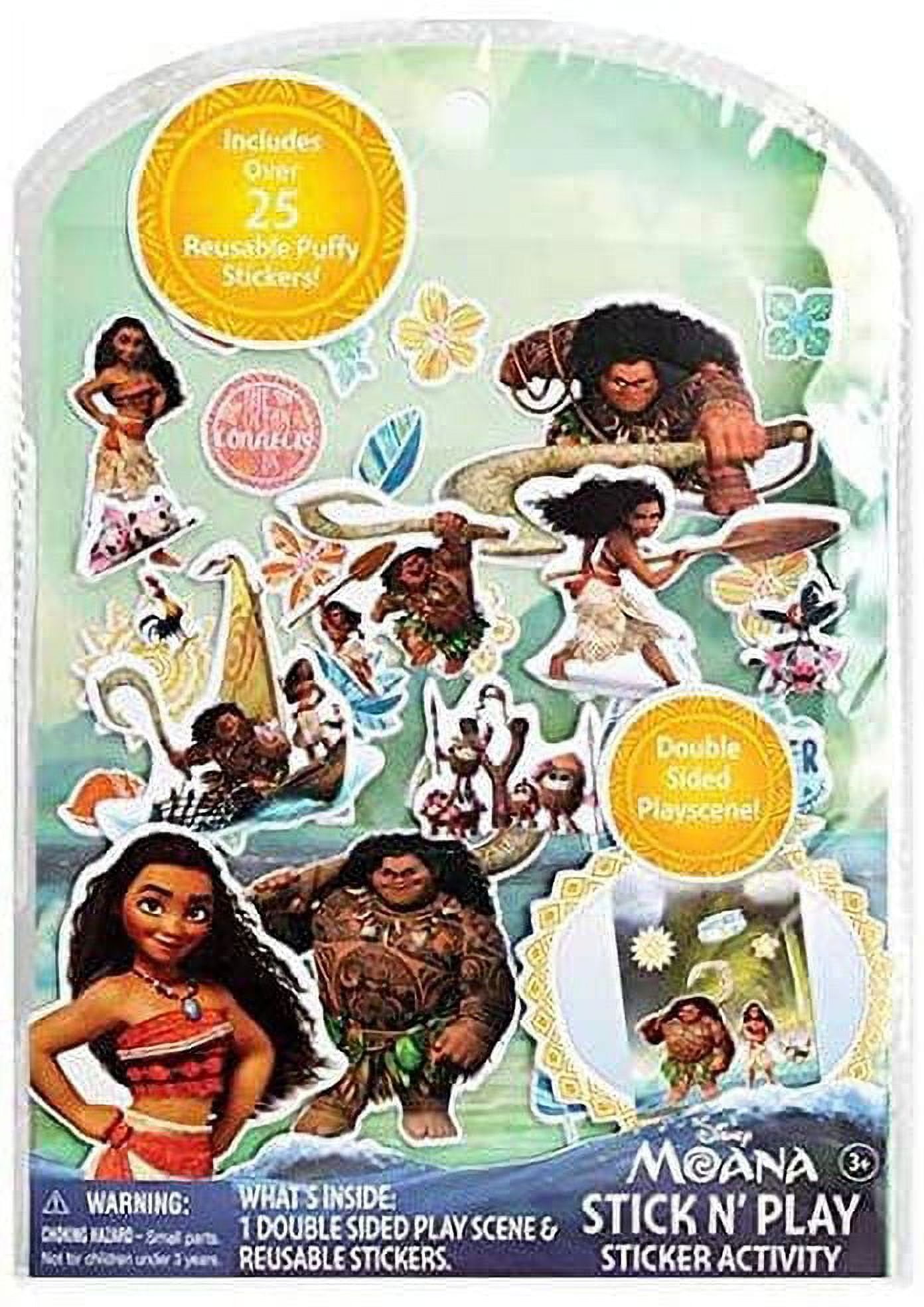 Stick N Play Puffy Sticker Activity Set - Moana - Walmart.com